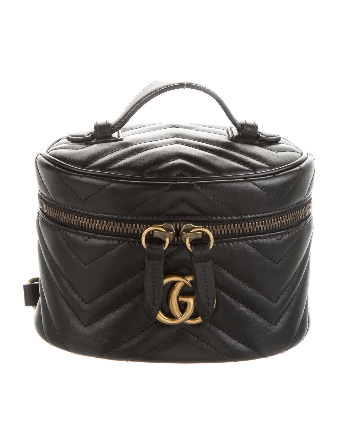 Gucci Mini GG Marmont Matelassé Round Backpack - Black Backpacks ...
