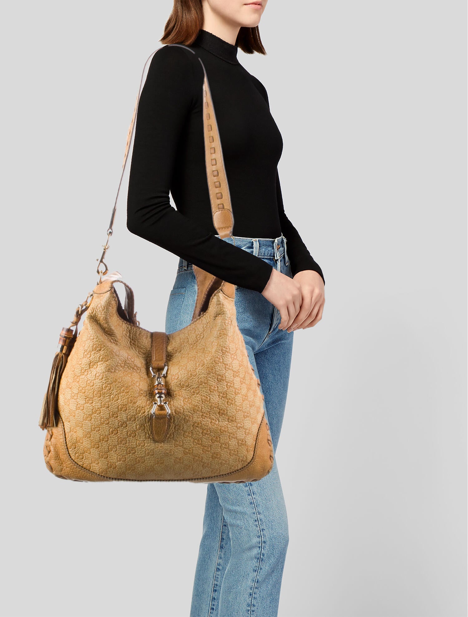 Gucci Suede & Leather Hobo - Brown Hobos, Handbags - GUC116053 | The ...