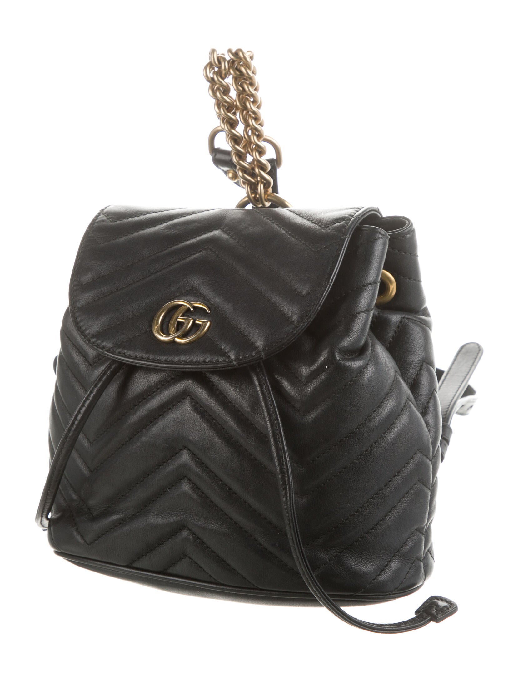 Gucci Mini GG Marmont Flap Backpack - Black Backpacks, Handbags ...