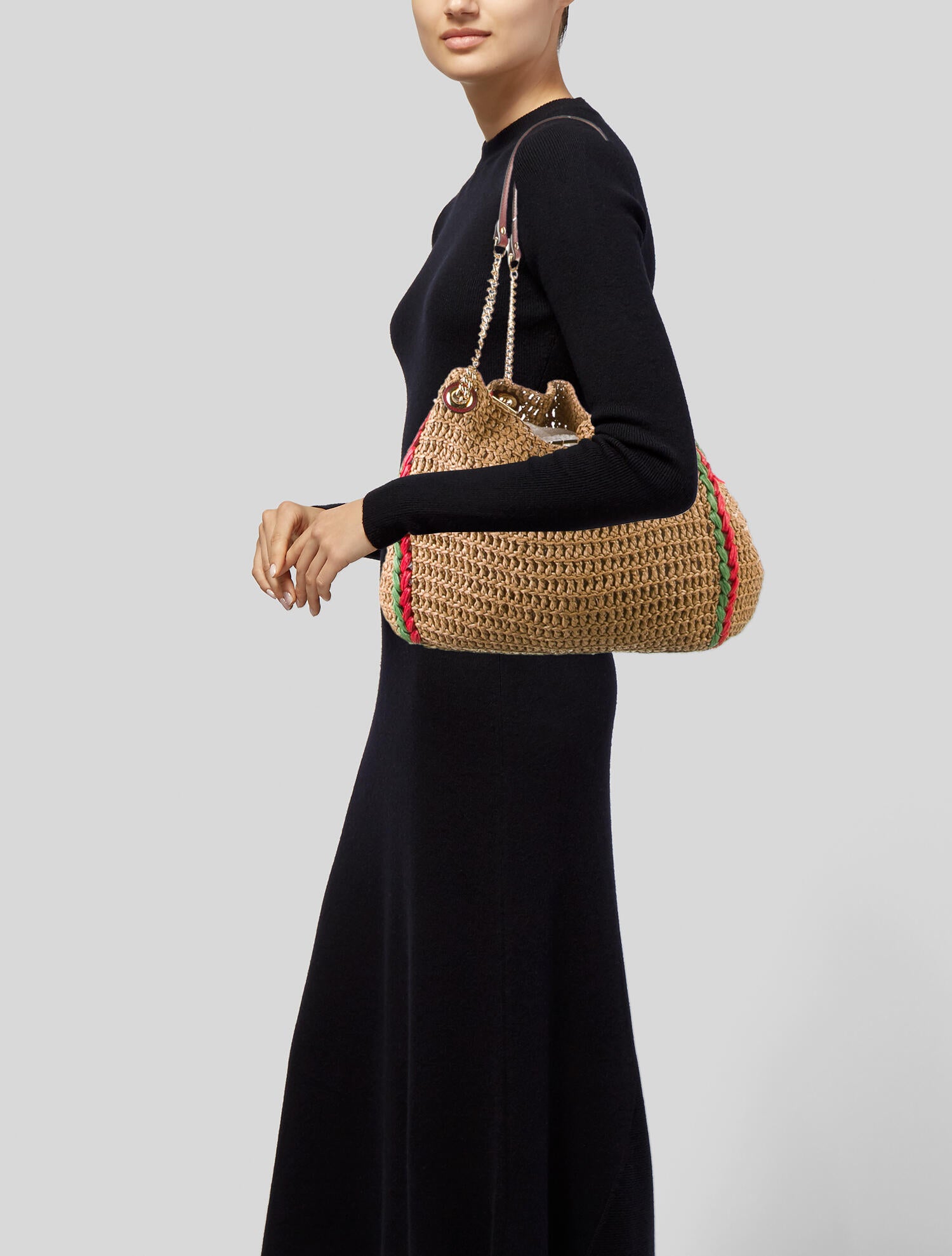 Gucci GG Marmont Large Raffia Tote - Neutrals Totes, Handbags ...