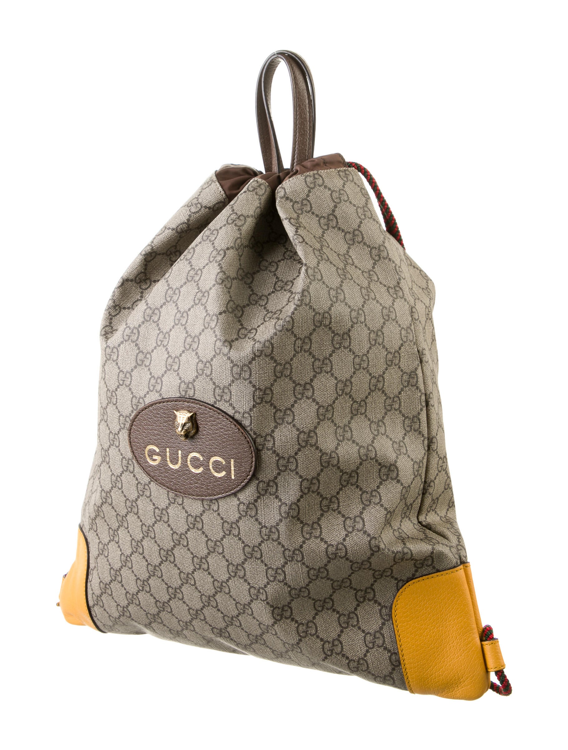 Gucci Neo Vintage GG Supreme Drawstring Backpack - Neutrals Backpacks ...