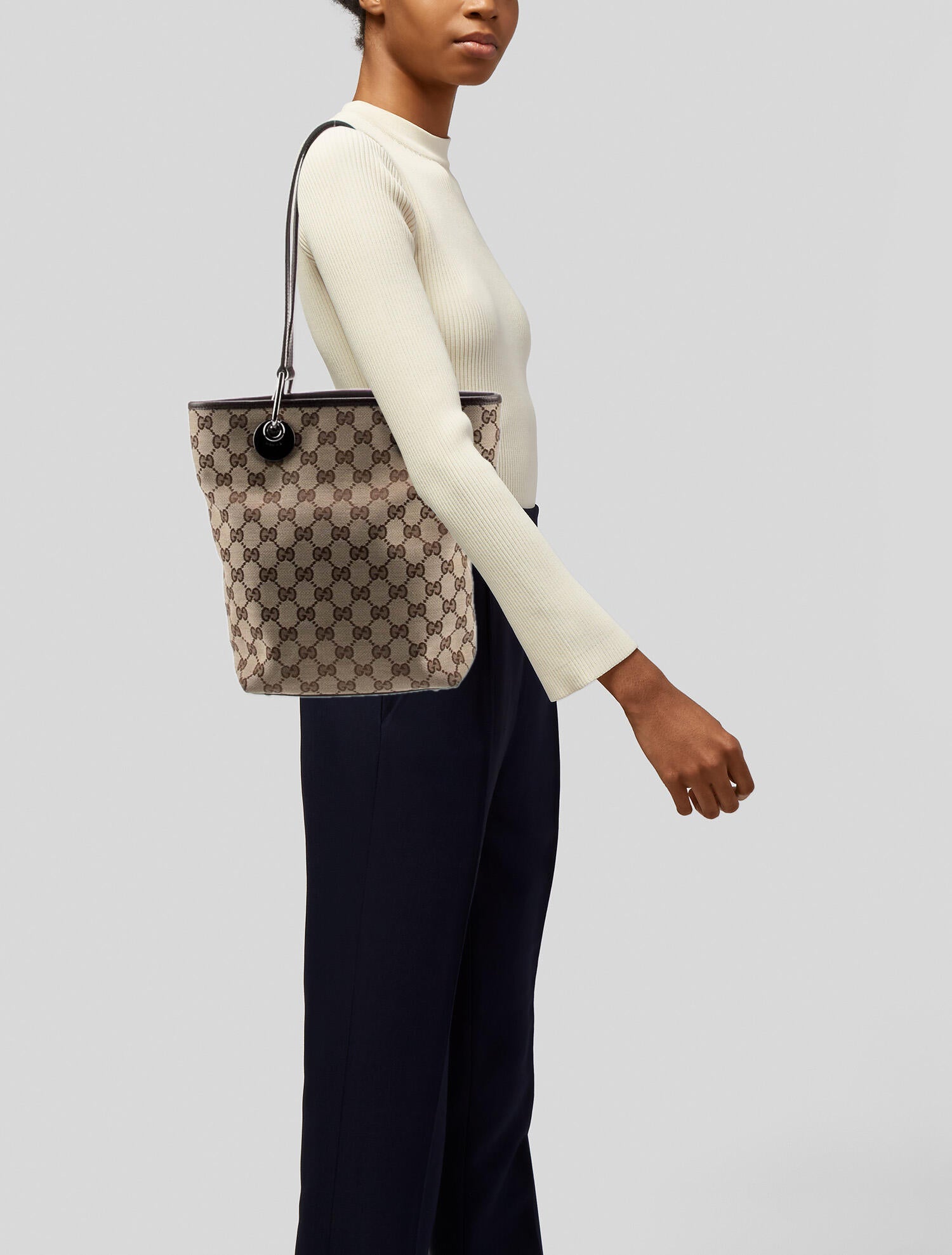 Gucci GG Canvas Tote Bag - Brown Totes, Handbags - GUC1378484 | The ...