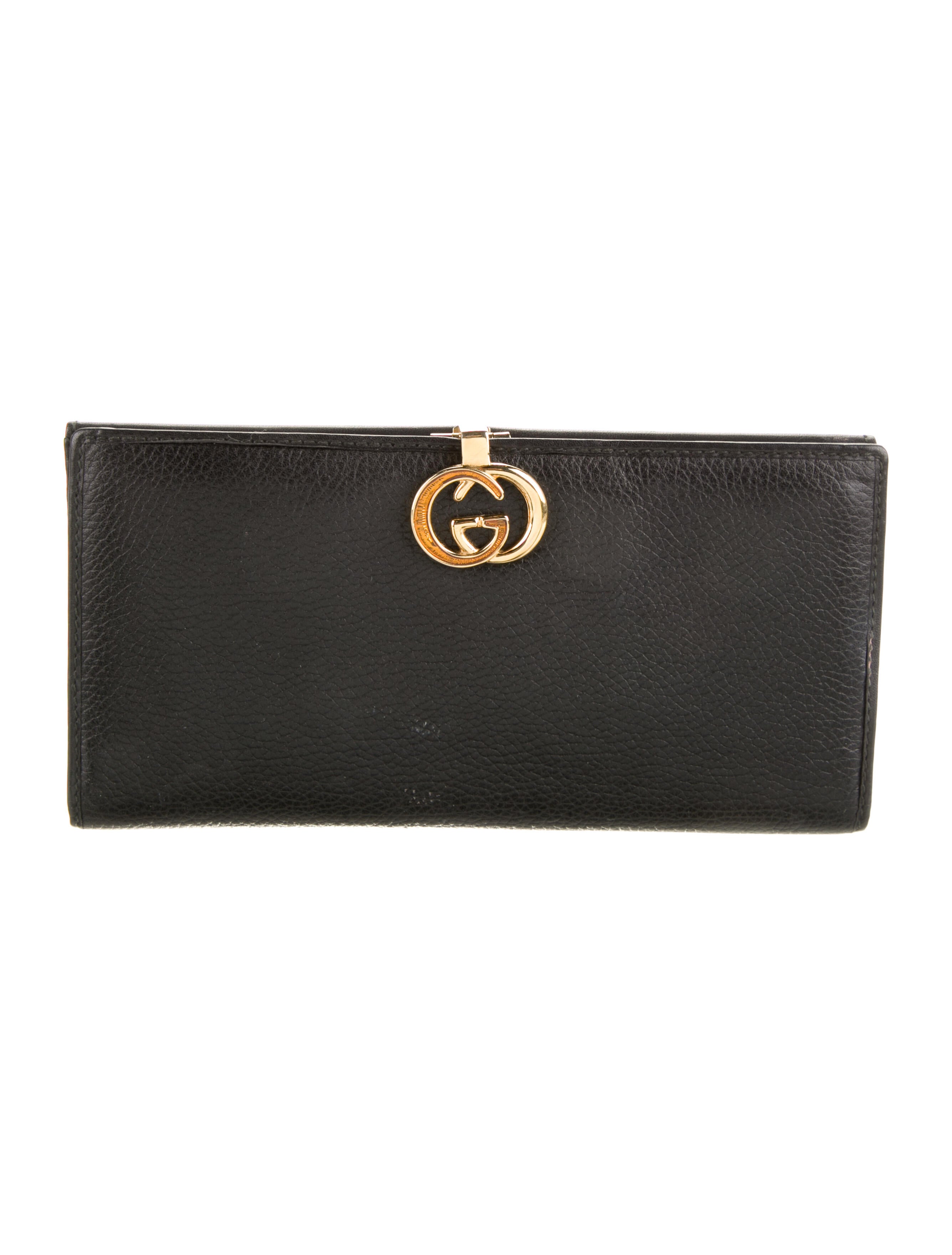 Gucci Vintage Interlocking G Logo Continental Wallet - Black Wallets ...