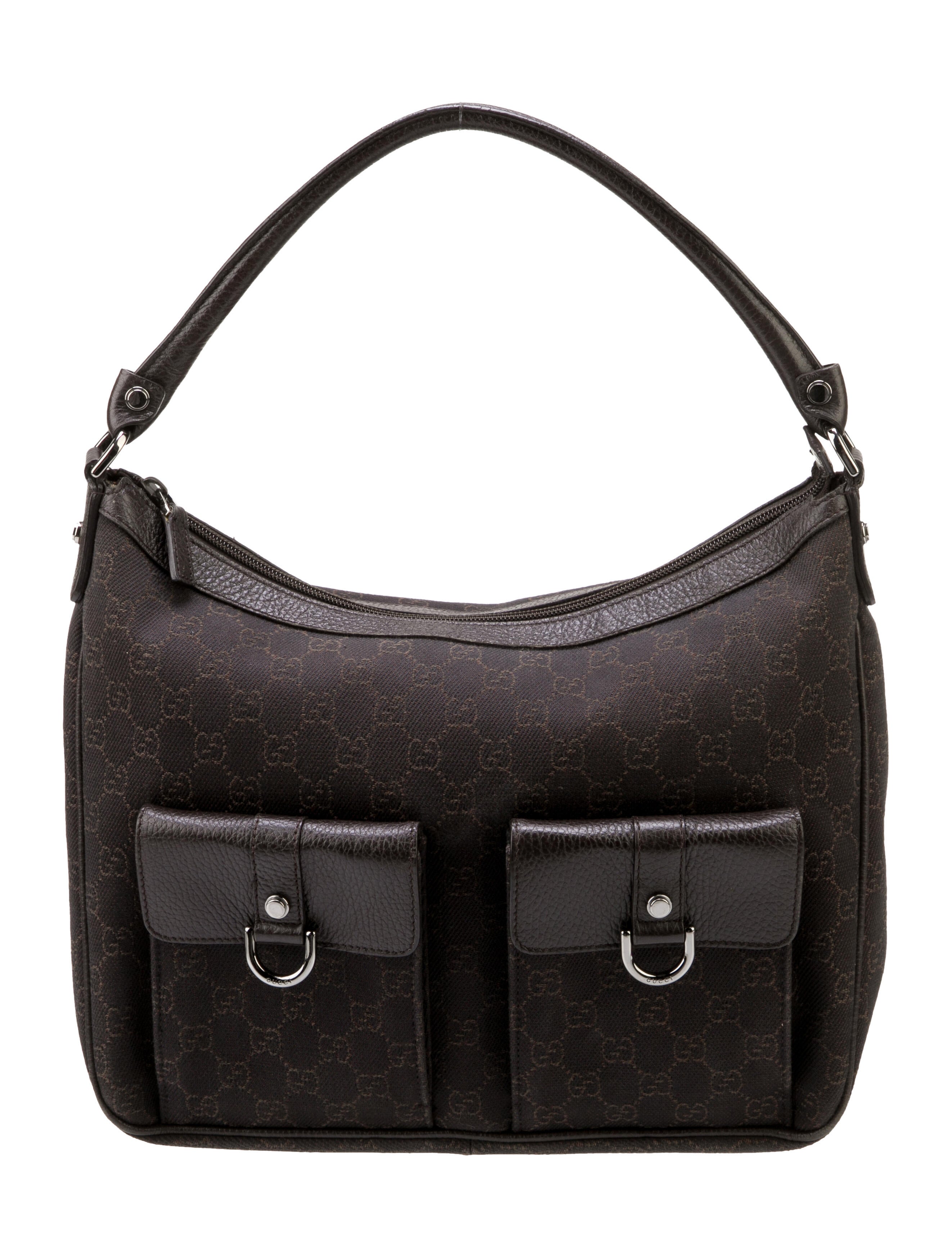 Gucci GG Denim Abbey D-Ring Hobo - Brown Hobos, Handbags - GUC1314141 ...