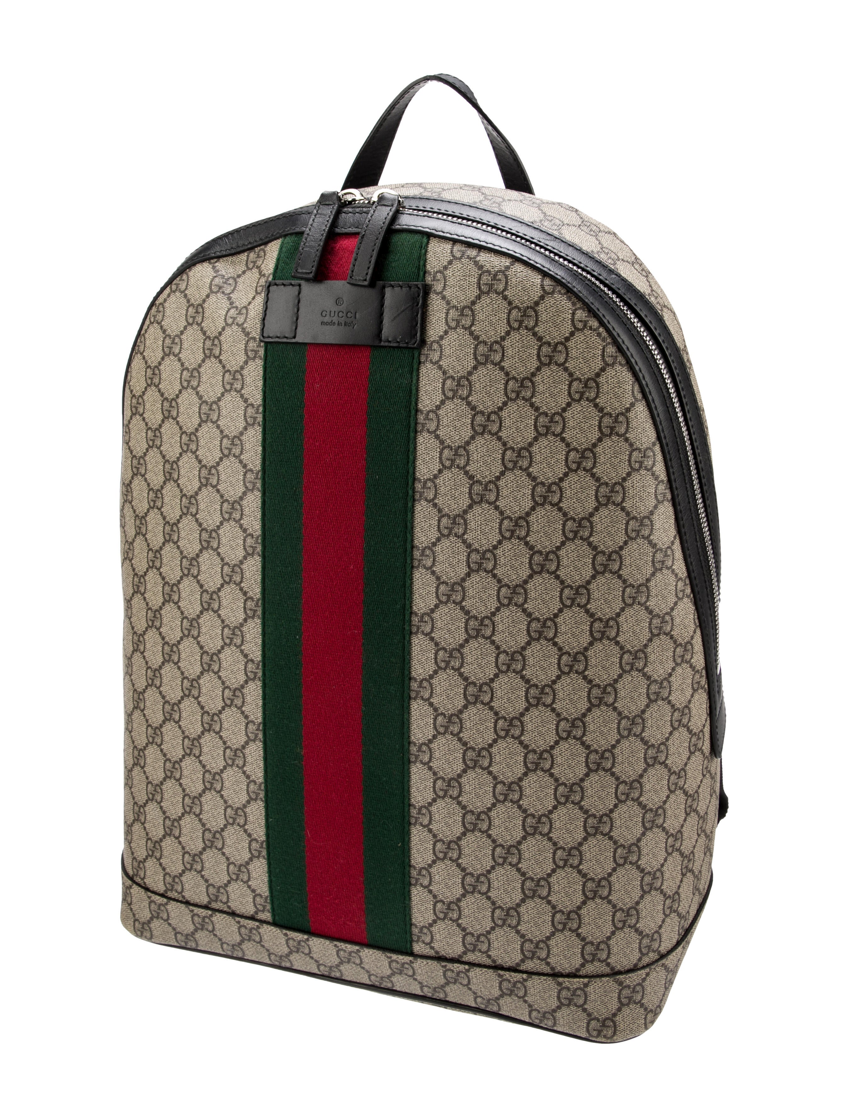 Gucci GG Supreme Web Dome Backpack - Brown Backpacks, Bags - GUC1315232 ...