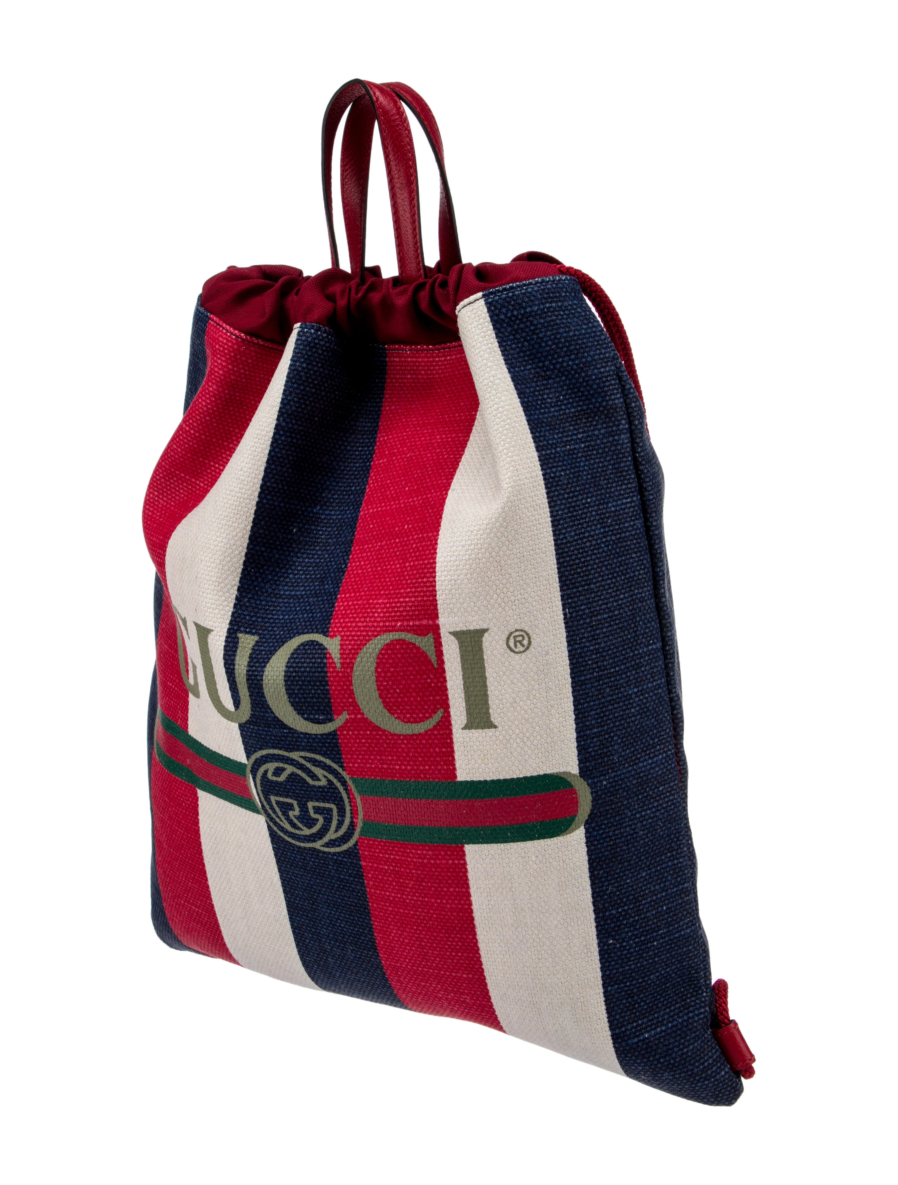 Gucci Logo Drawstring - Blue Backpacks, Handbags - GUC1316504 | The ...