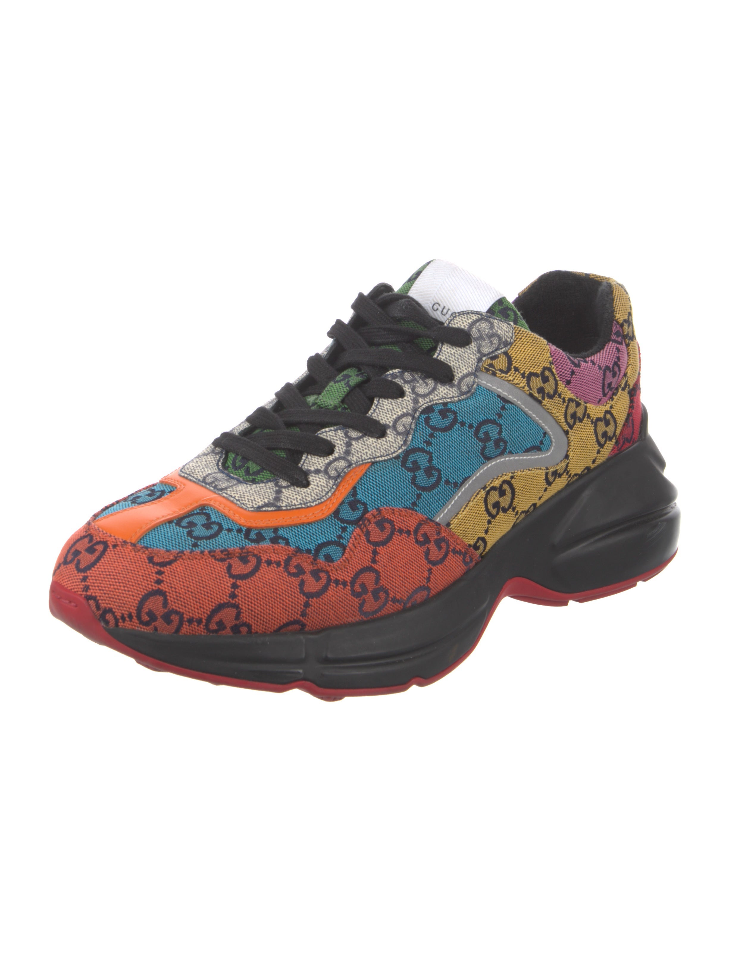 Gucci GG Signature Canvas Chunky Sneakers - Orange Sneakers, Shoes ...
