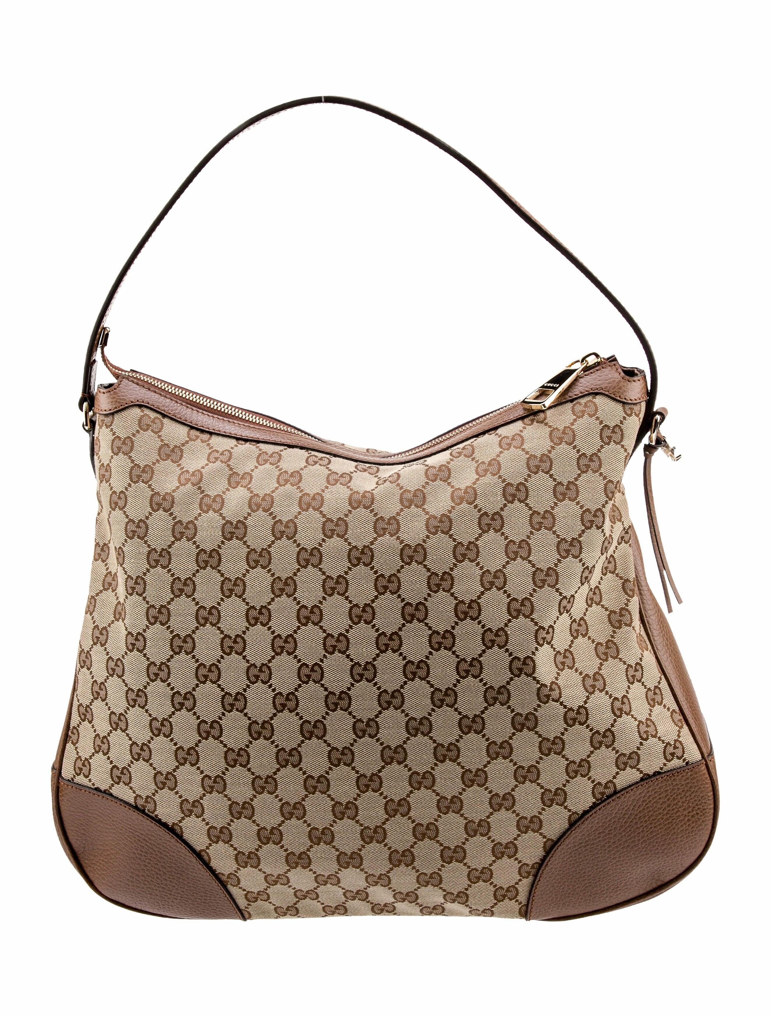 Gucci GG Canvas Large Bree Hobo - Neutrals Hobos, Handbags - GUC1329262 ...