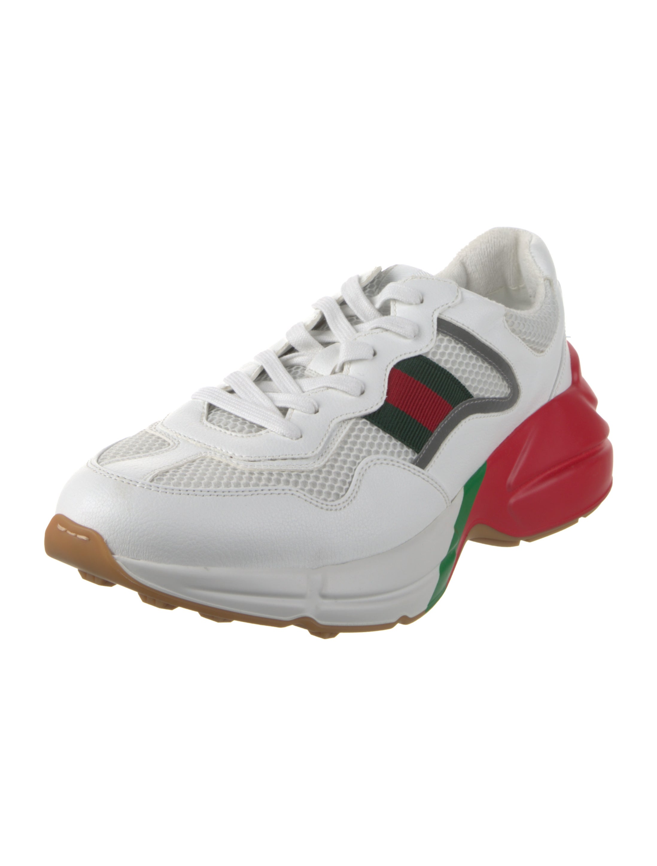 Gucci Web Accent Athletic Sneakers - White Sneakers, Shoes - GUC1329870 ...
