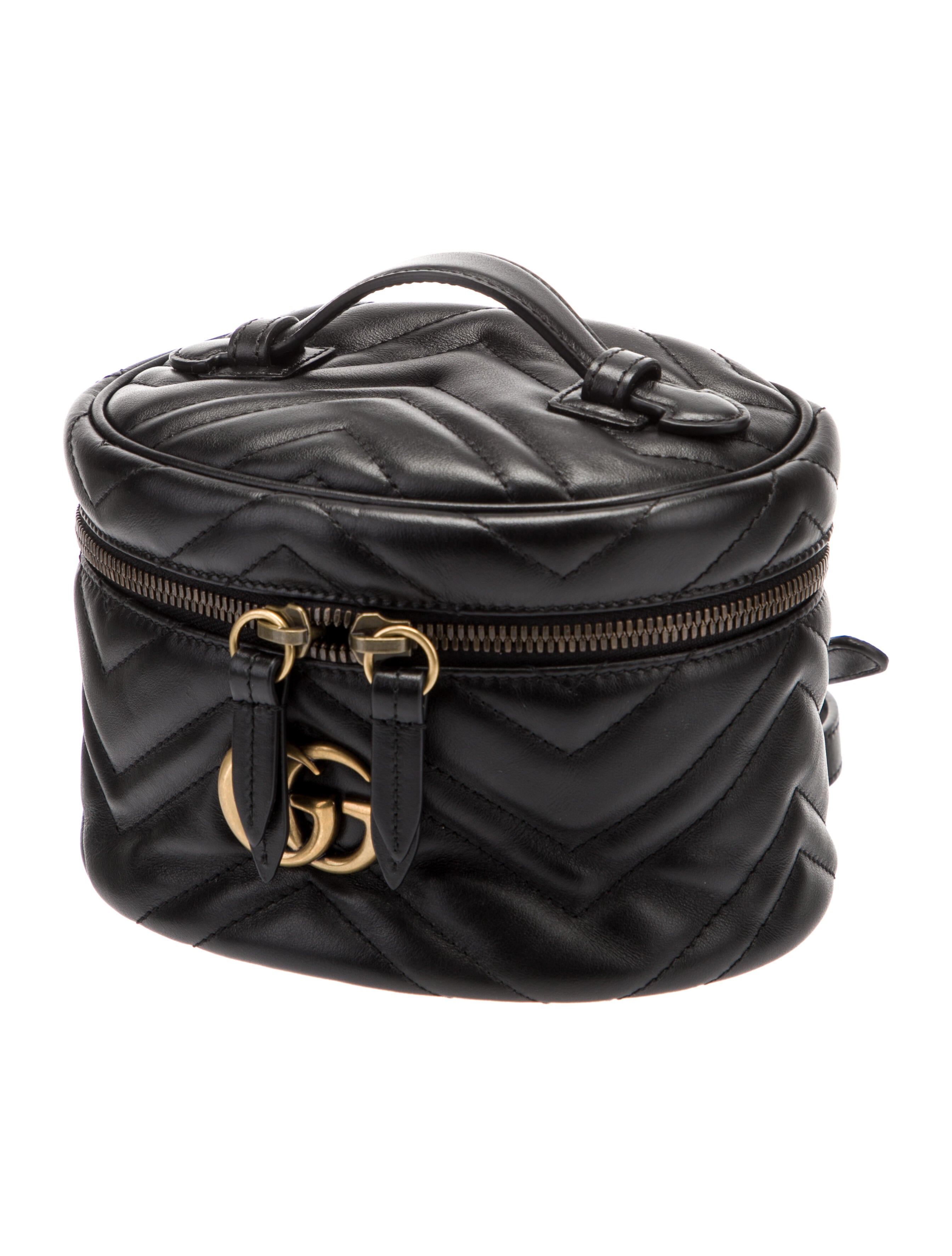 Gucci GG Marmont Mini Matelassé Round Backpack - Black Backpacks ...