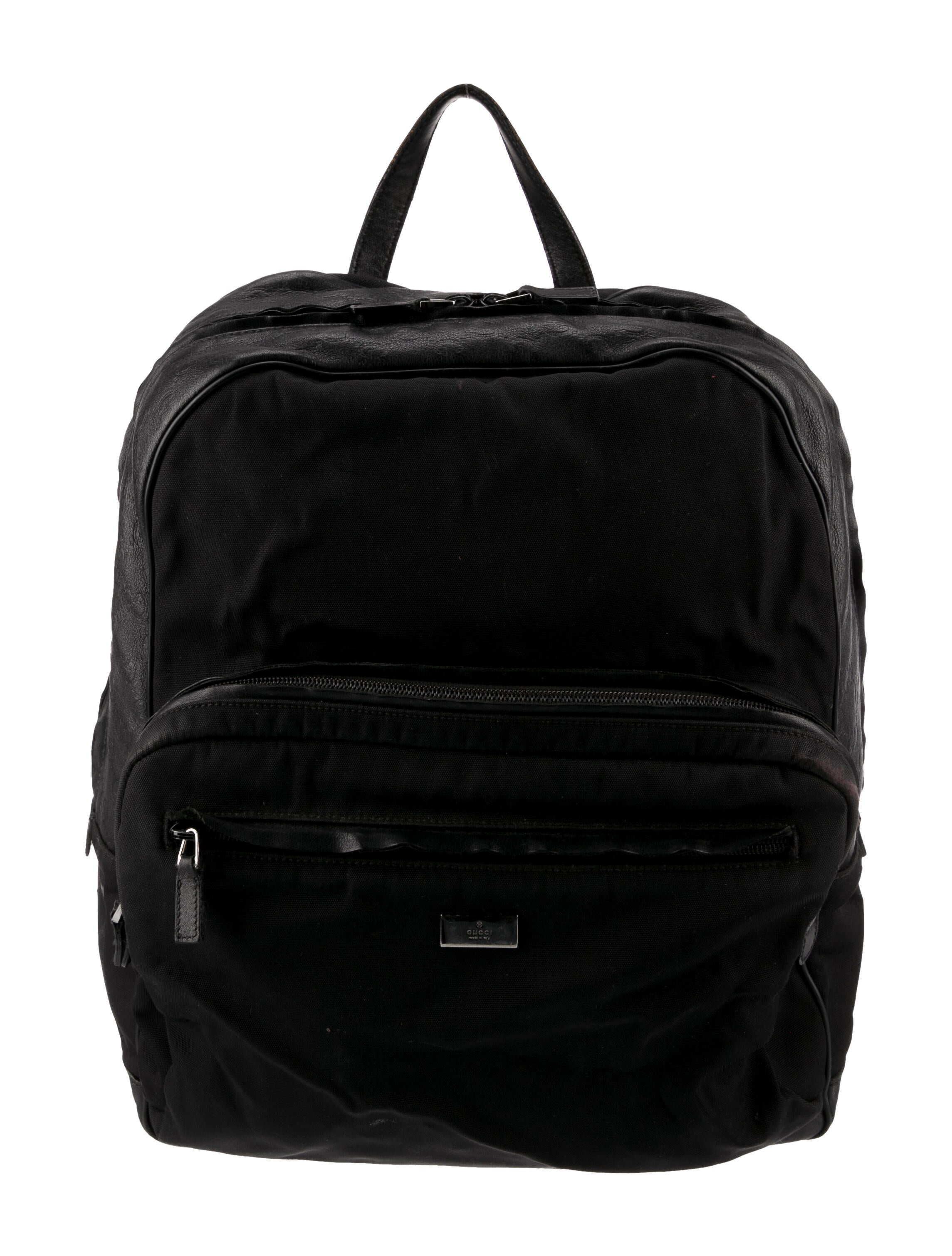 Gucci GG Signature-Trimmed Nylon Backpack - Black Backpacks, Bags ...