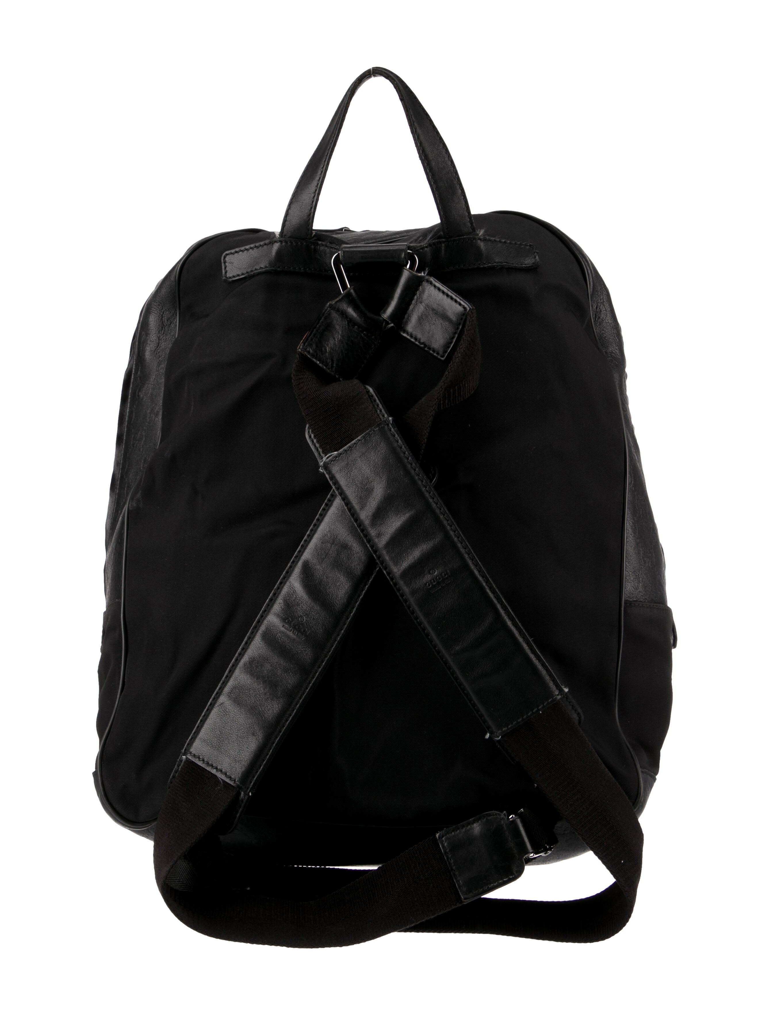 Gucci GG Signature-Trimmed Nylon Backpack - Black Backpacks, Bags - GUC1343352 | The RealReal