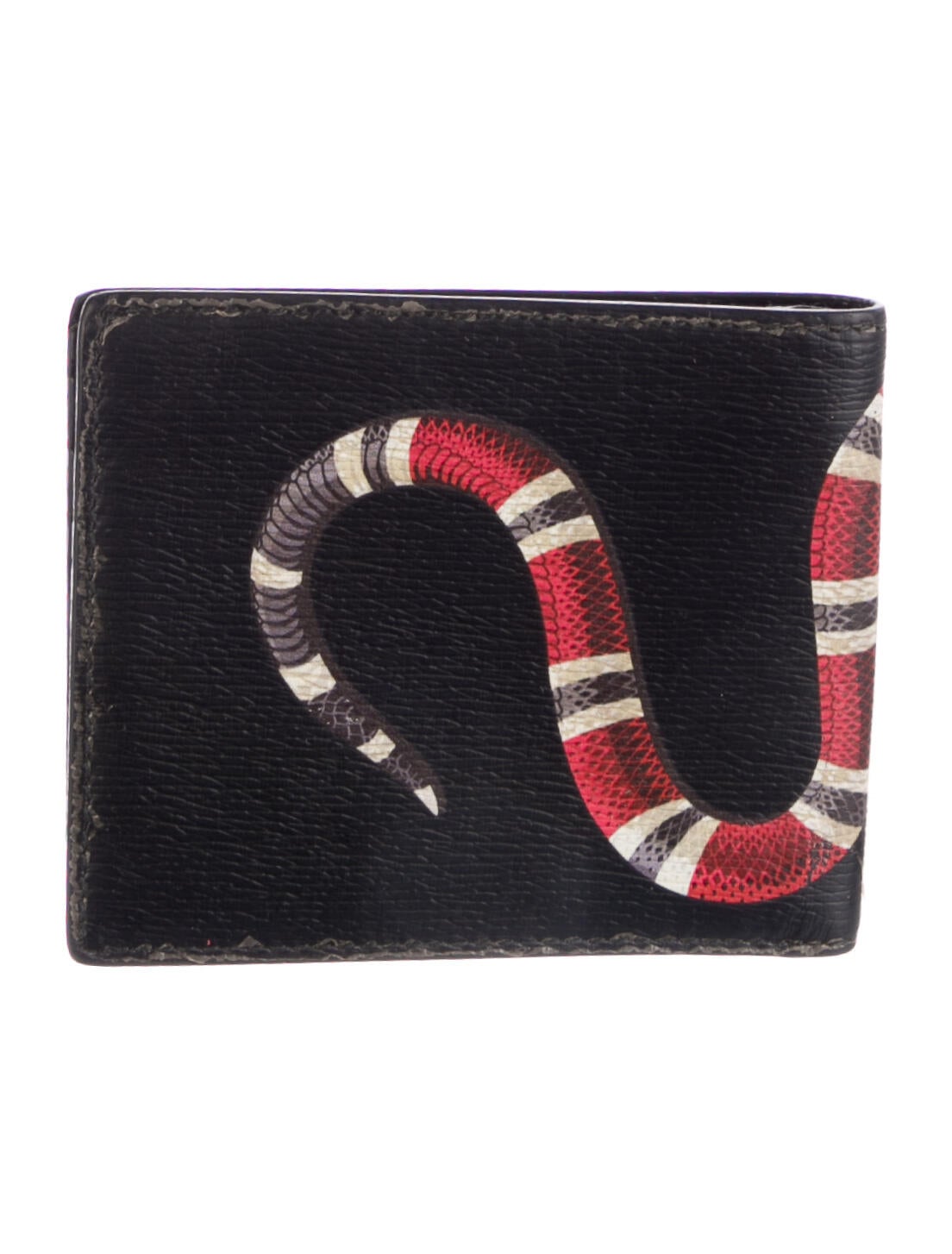 Gucci Kingsnake Bifold GG Supreme Bifold Wallet - Black Wallets ...