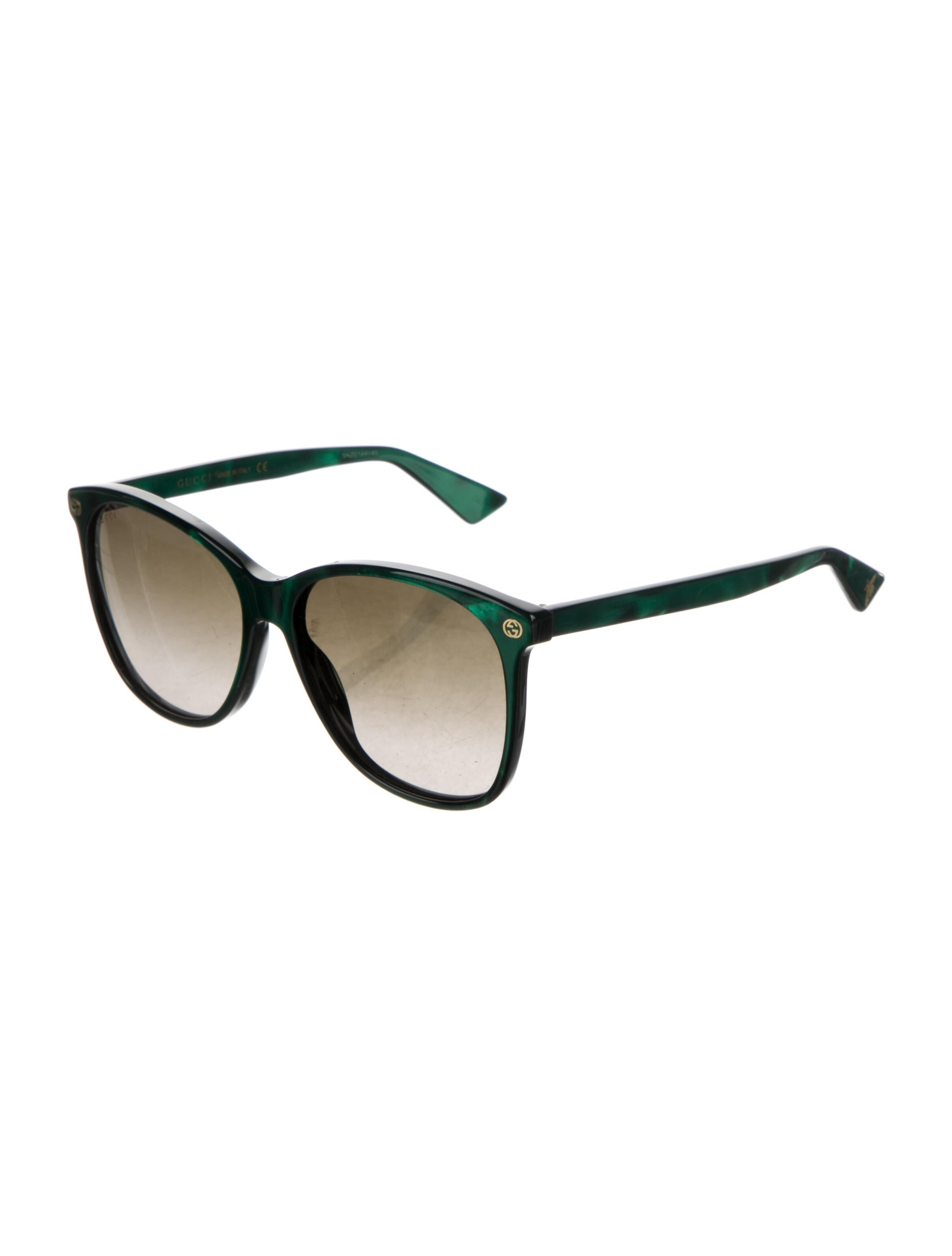 Gucci Oversize Gradient Sunglasses Green Sunglasses Accessories Guc1352849 The Realreal