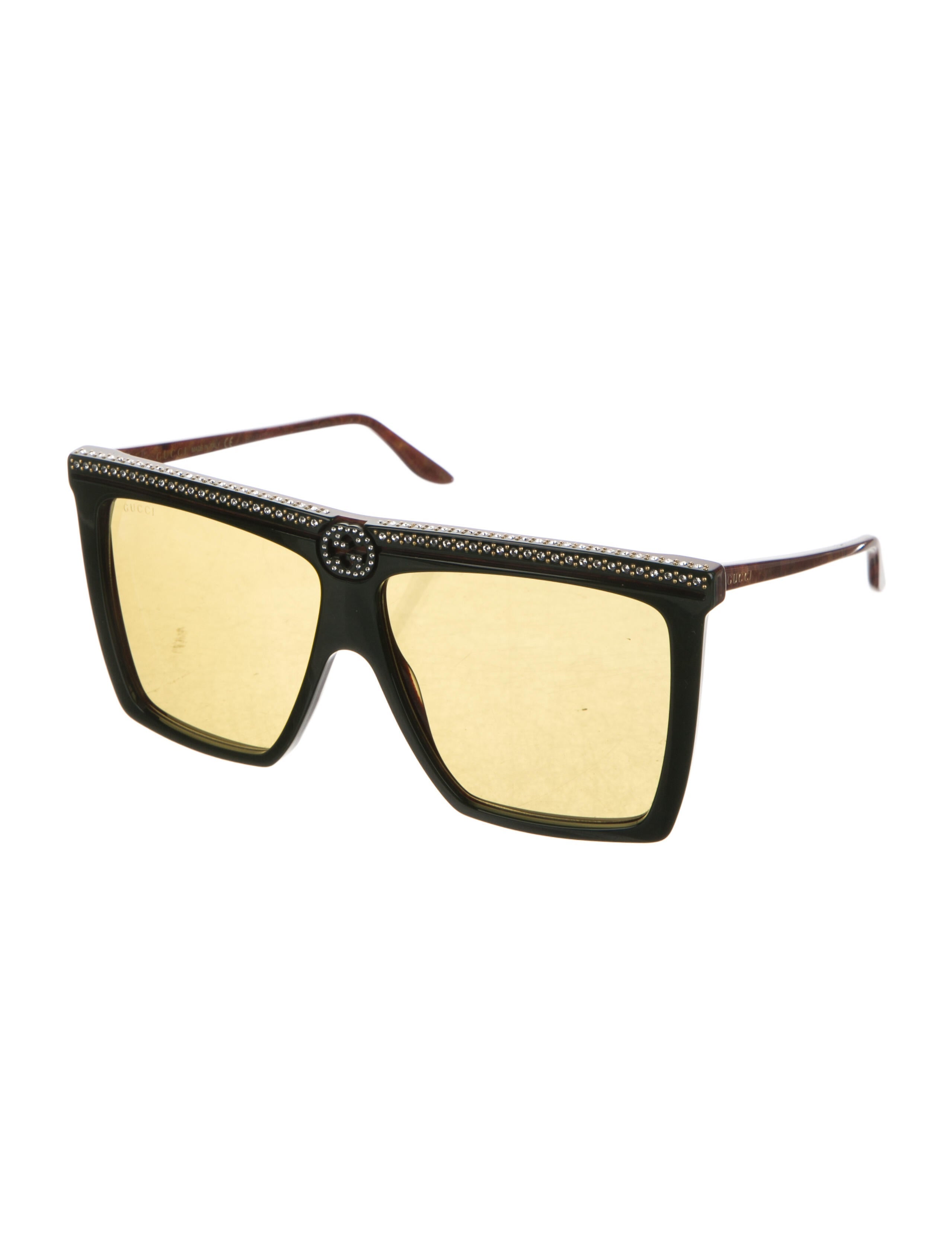 Gucci Oversize Tinted Sunglasses - Green Sunglasses, Accessories ...