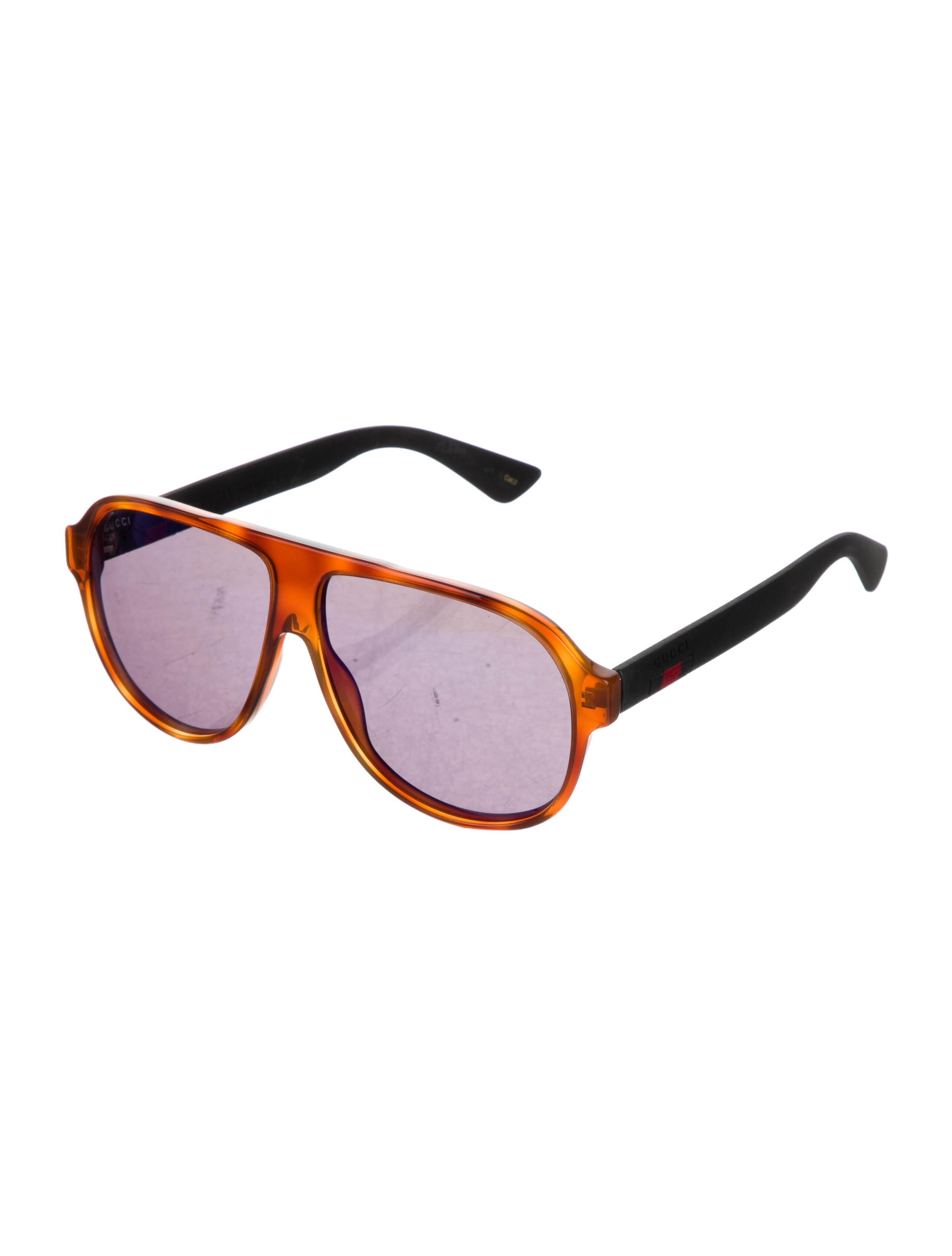 Gucci Aviator Tinted Sunglasses - Brown Sunglasses, Accessories ...