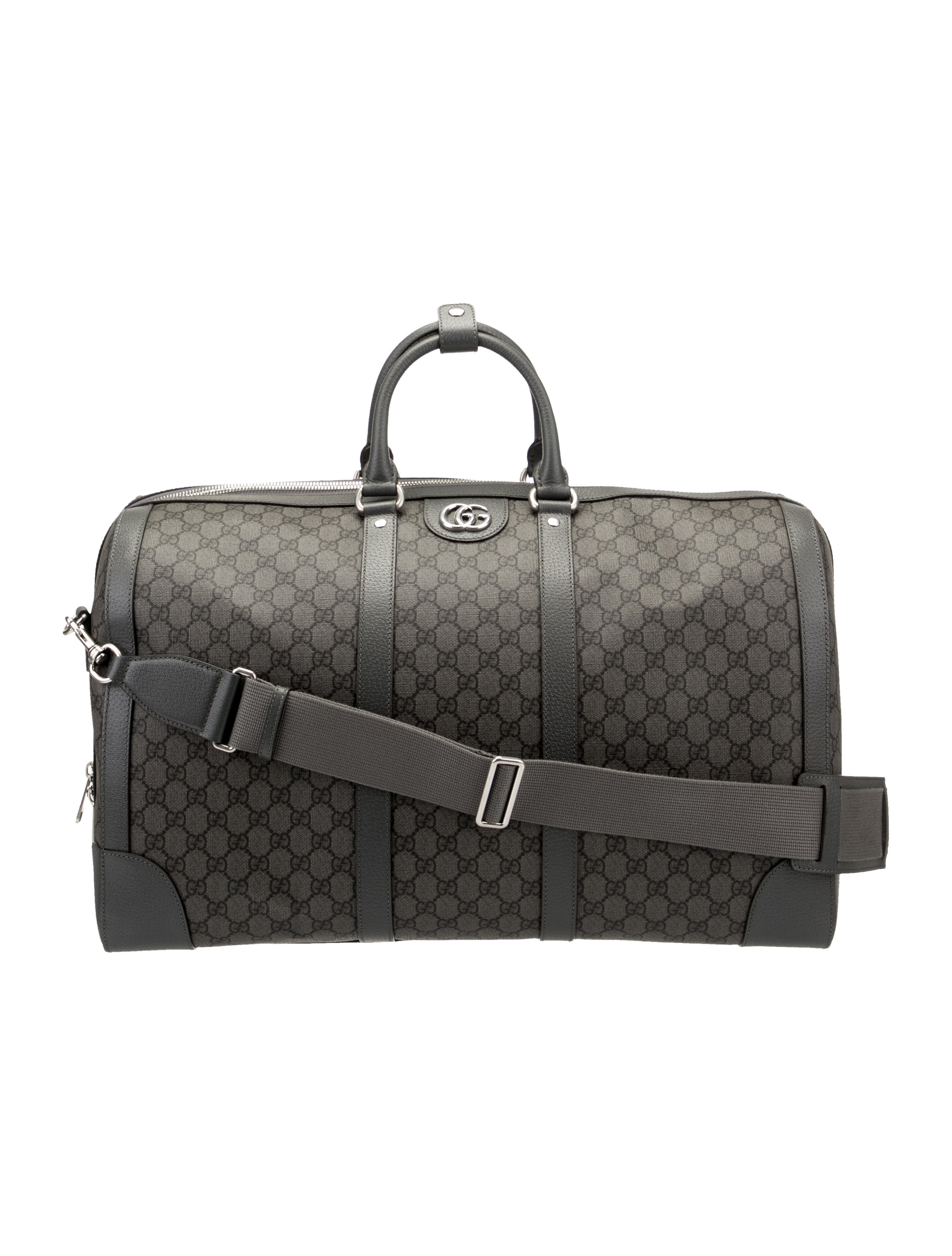 Gucci GG Supreme Large Savoy Duffle Bag - Grey Luggage and Travel ...