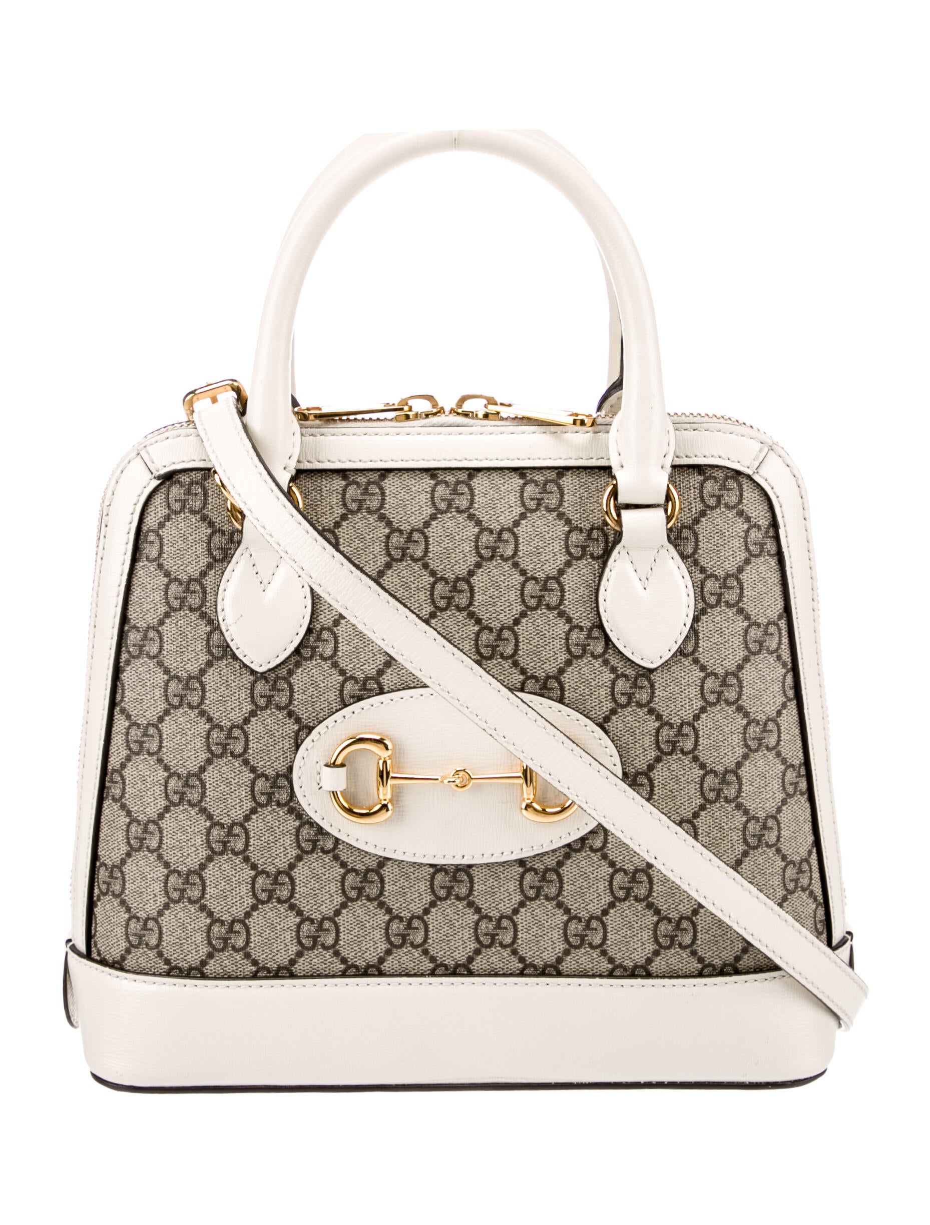 Gucci GG Supreme Small Horsebit 1955 Top Handle Bag - Neutrals Handle ...