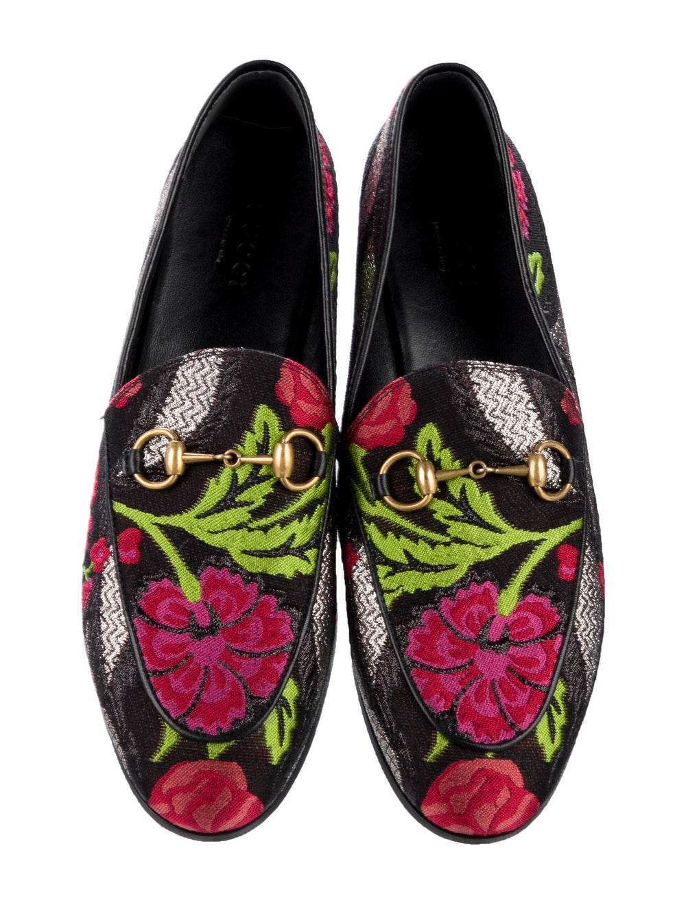 Gucci Horsebit Accent Floral Print Loafers - Gem