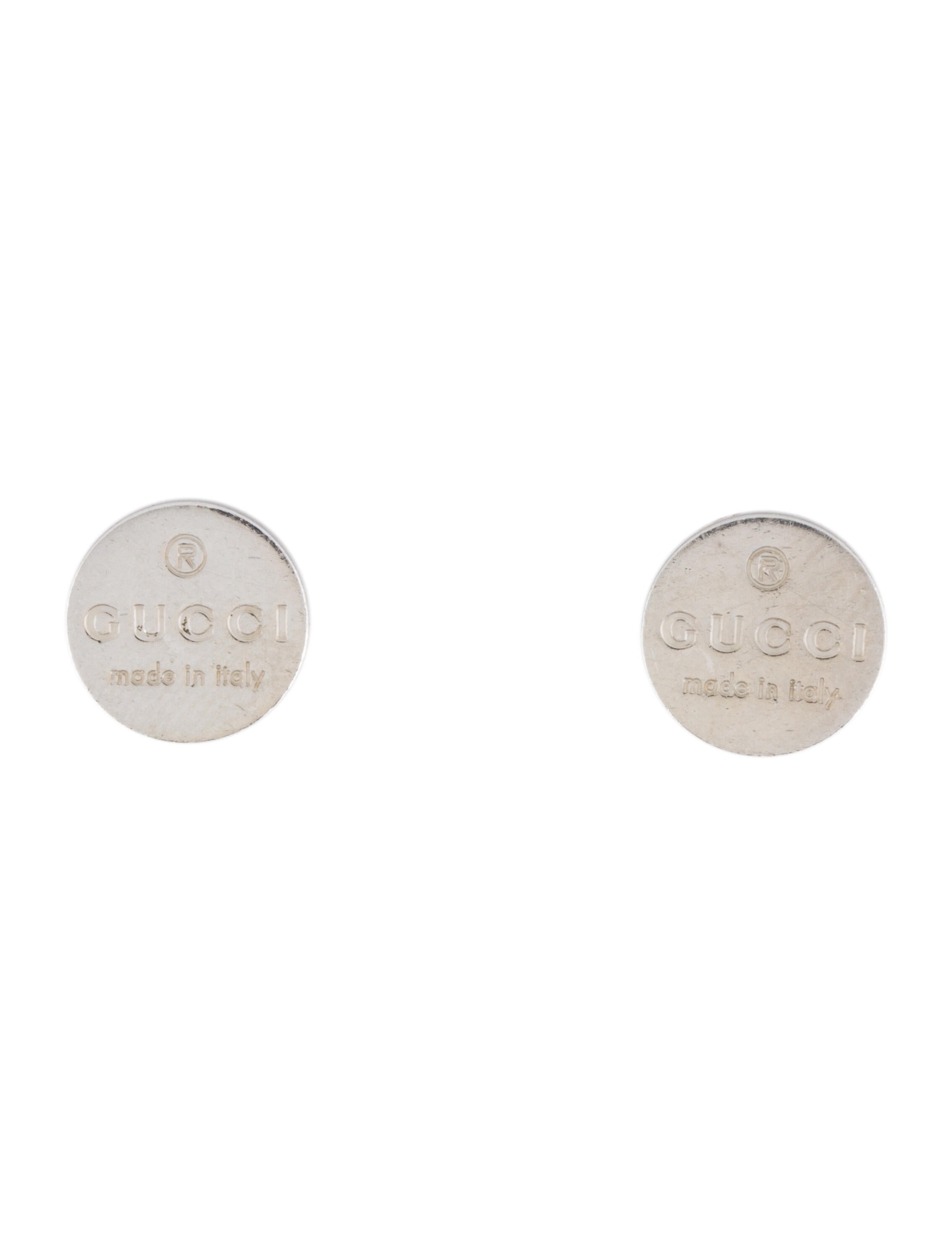 Gucci Trademark Logo Stud Earrings - Sterling Silver Stud, Earrings - GUC1361632 | The RealReal