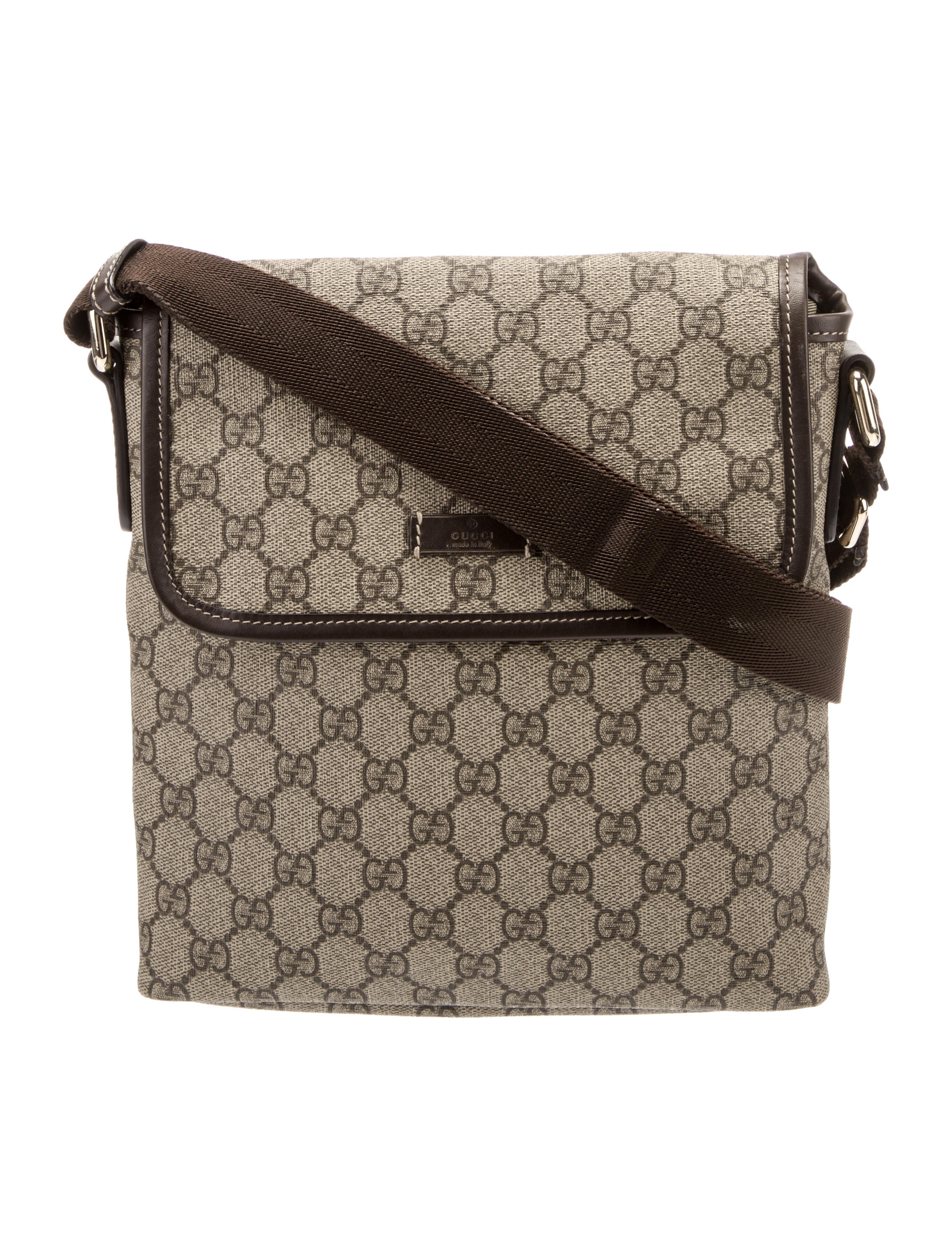 Gucci GG Supreme Crossbody Bag - Brown Shoulder Bags, Handbags ...