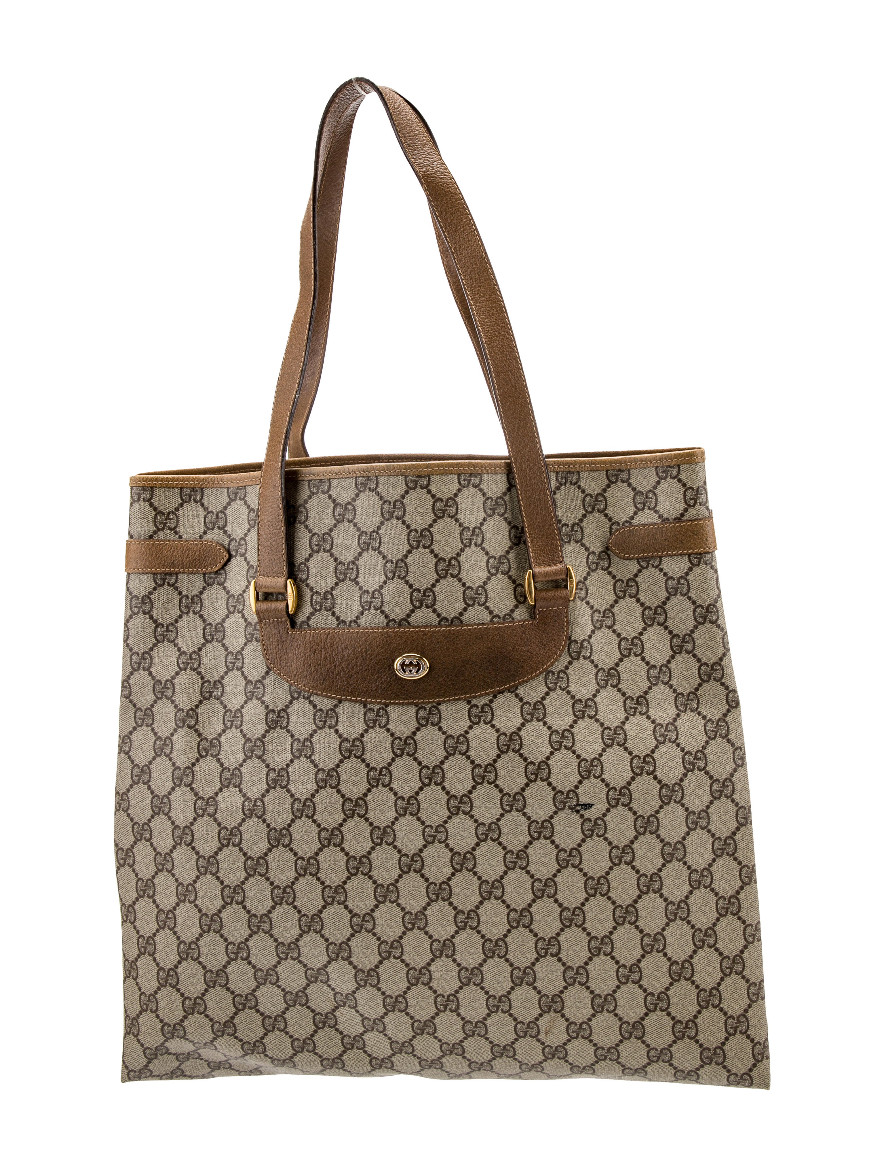 Gucci GG Plus Large Web Tote - Totes, Handbags | The RealReal