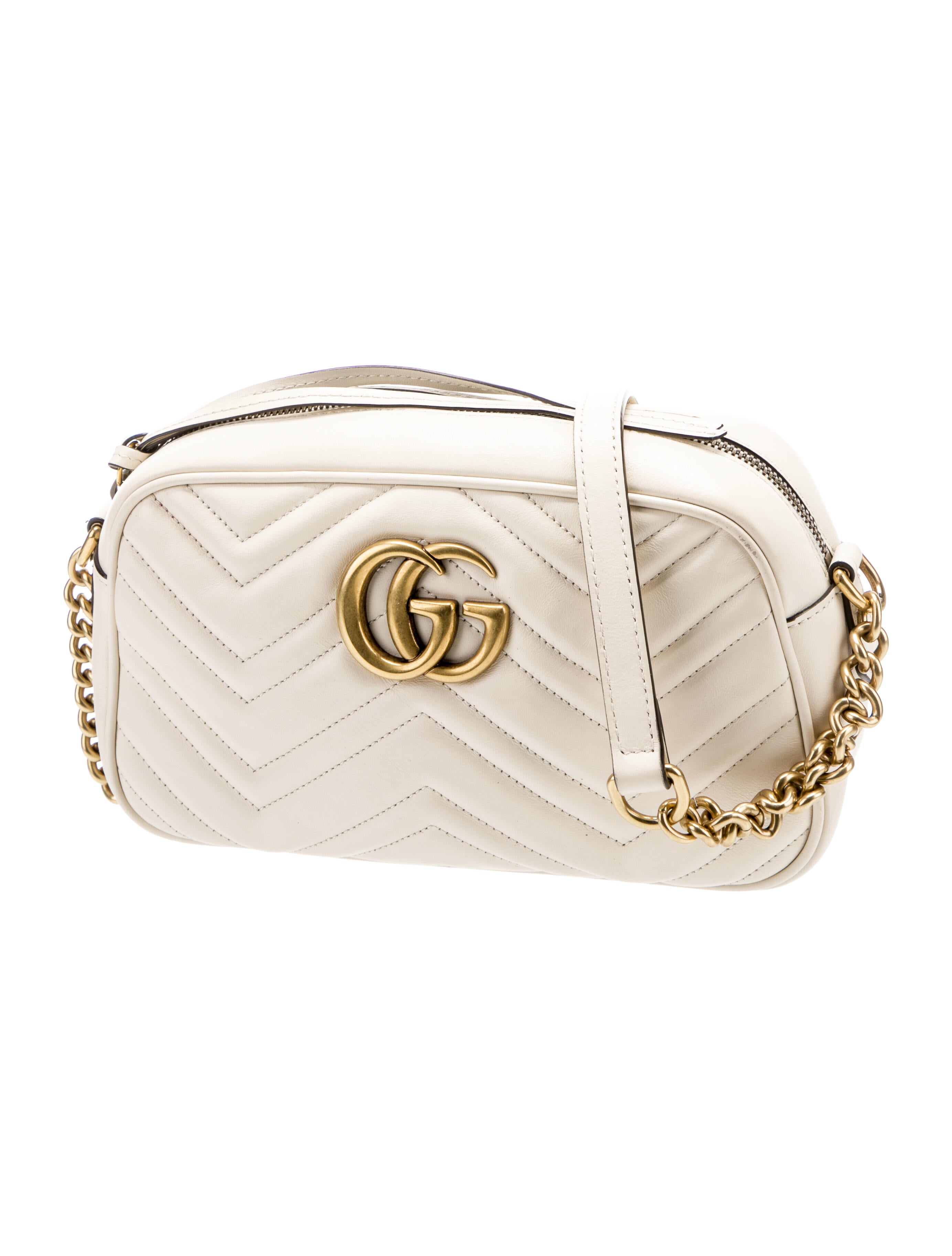 Gucci Small Marmont Matelasse Camera Bag - White Crossbody Bags ...