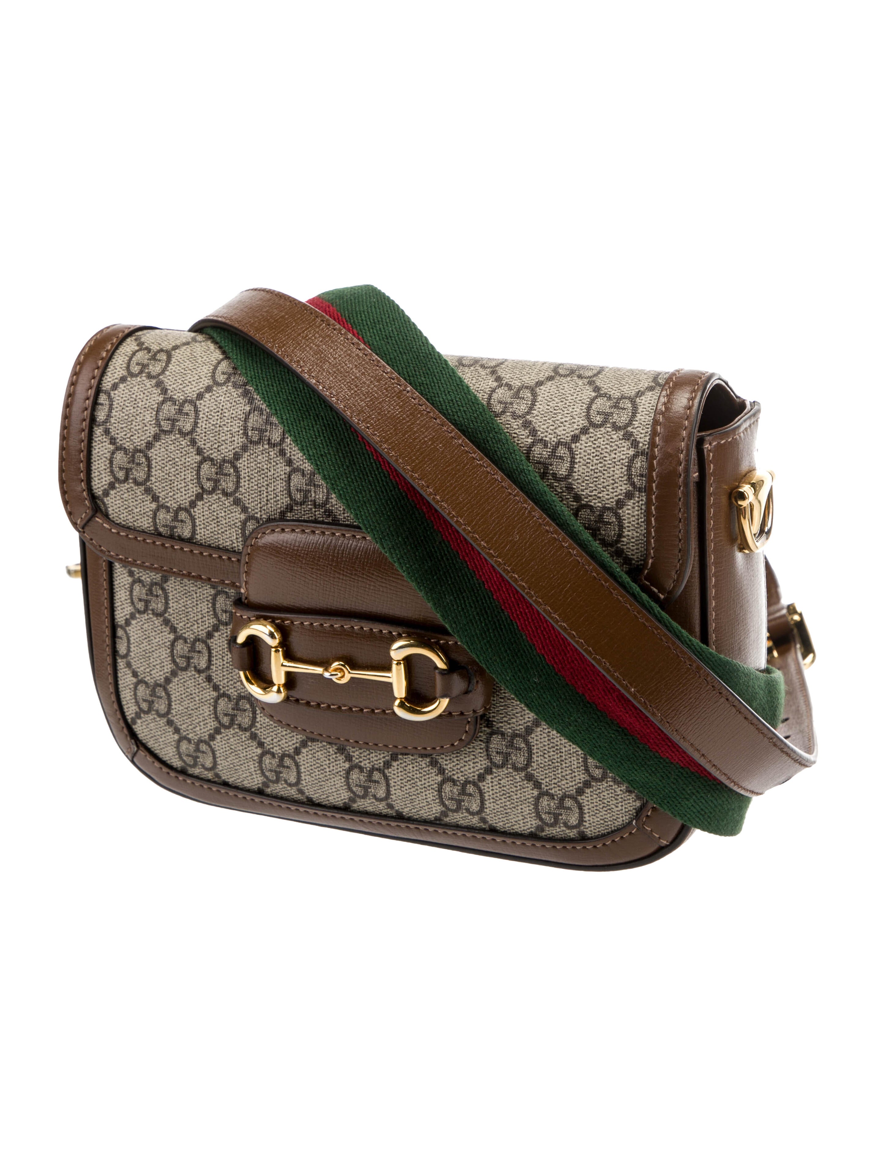 Gucci GG Supreme Mini 1955 Horsebit Shoulder Bag - Neutrals Shoulder ...