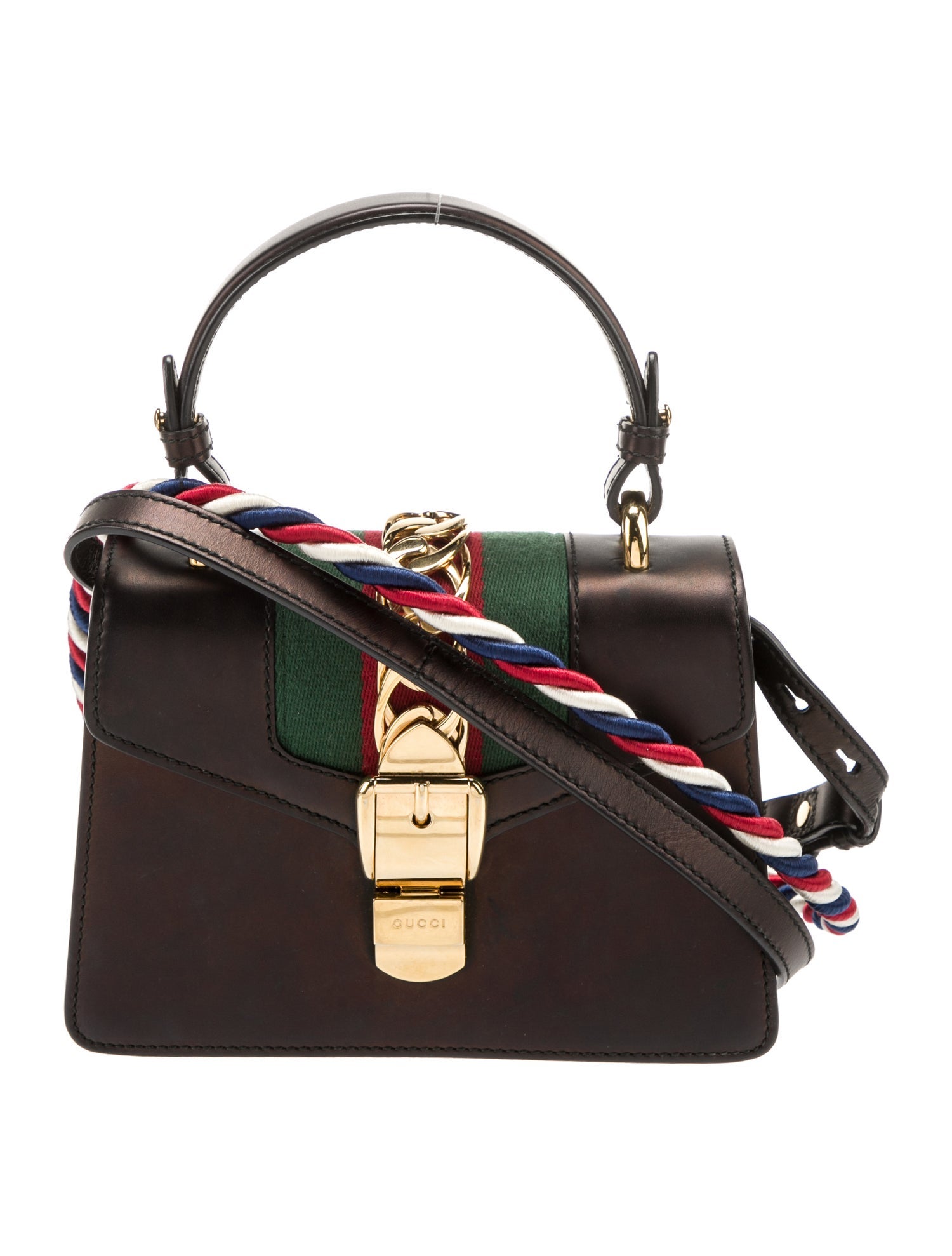 Gucci Mini Sylvie Top Handle Bag - Brown Handle Bags, Handbags ...