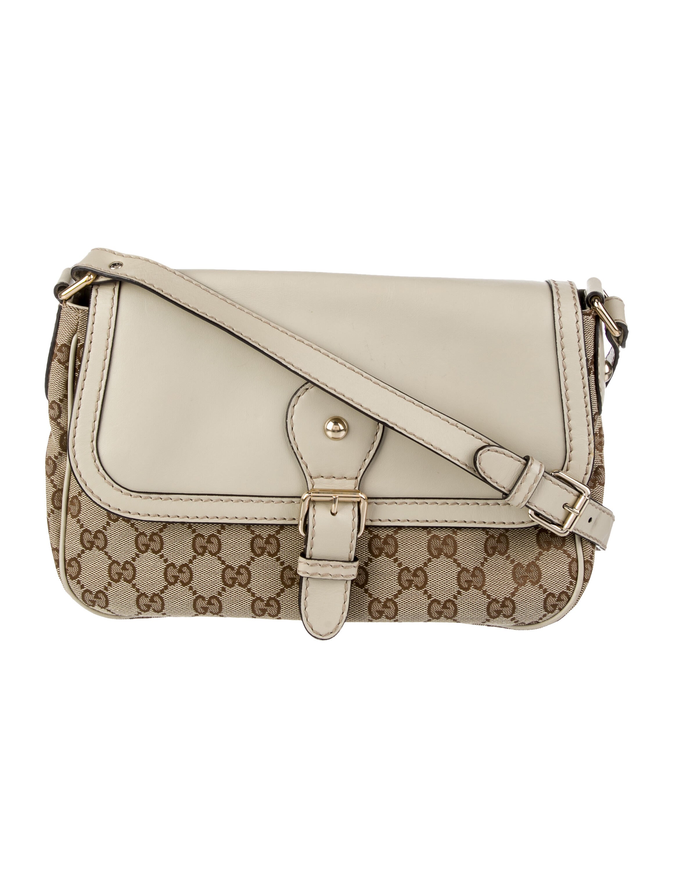 Gucci GG Canvas Shoulder Bag - Neutrals Shoulder Bags, Handbags ...