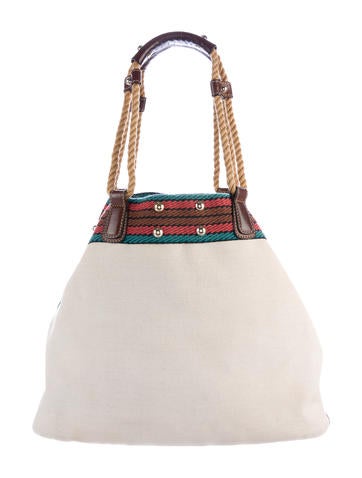 Gucci Canvas Rope Beach Bag - Handbags - GUC138520 | The RealReal
