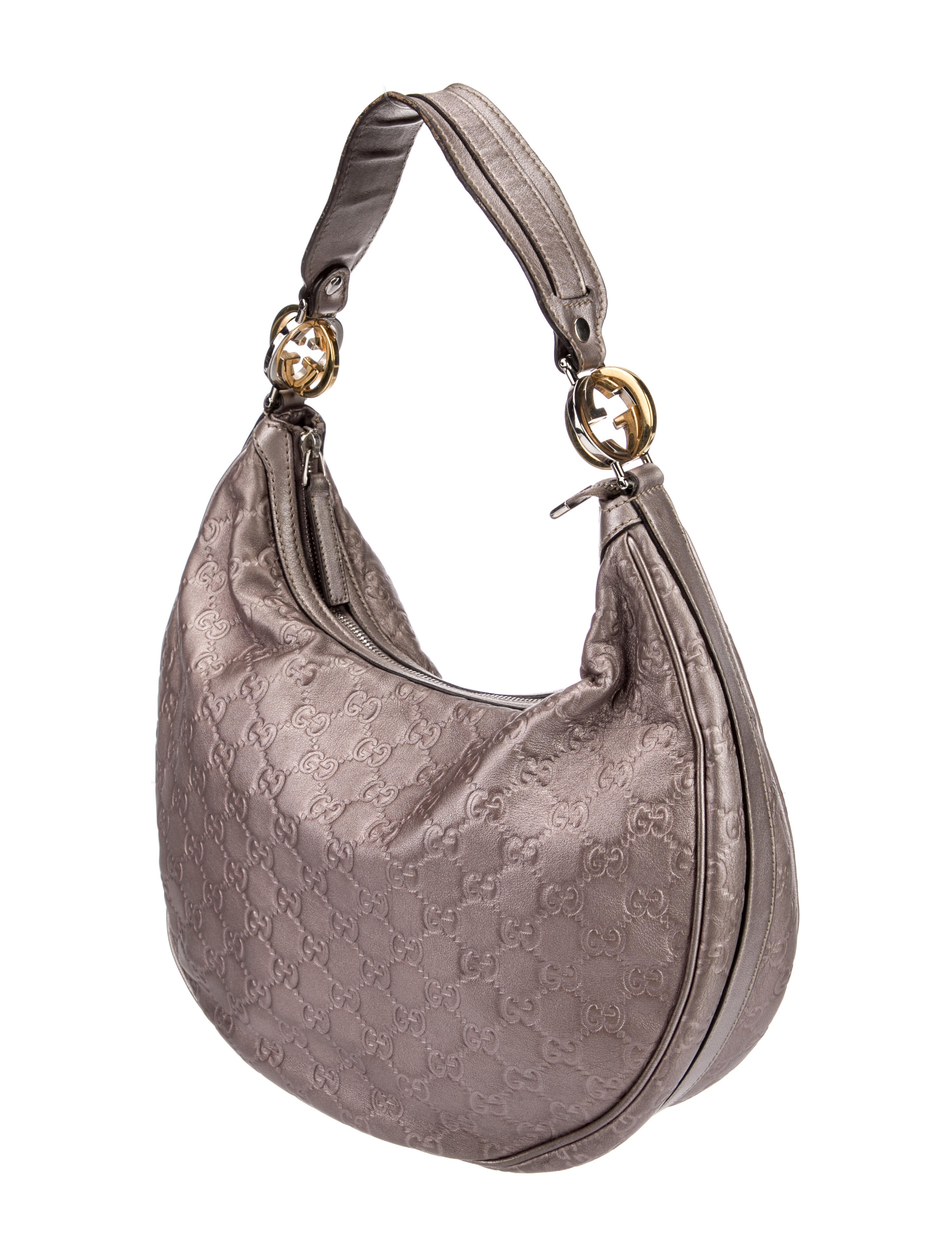 Gucci GG Signature Twins Hobo - Metallic Hobos, Handbags - GUC1385301 ...