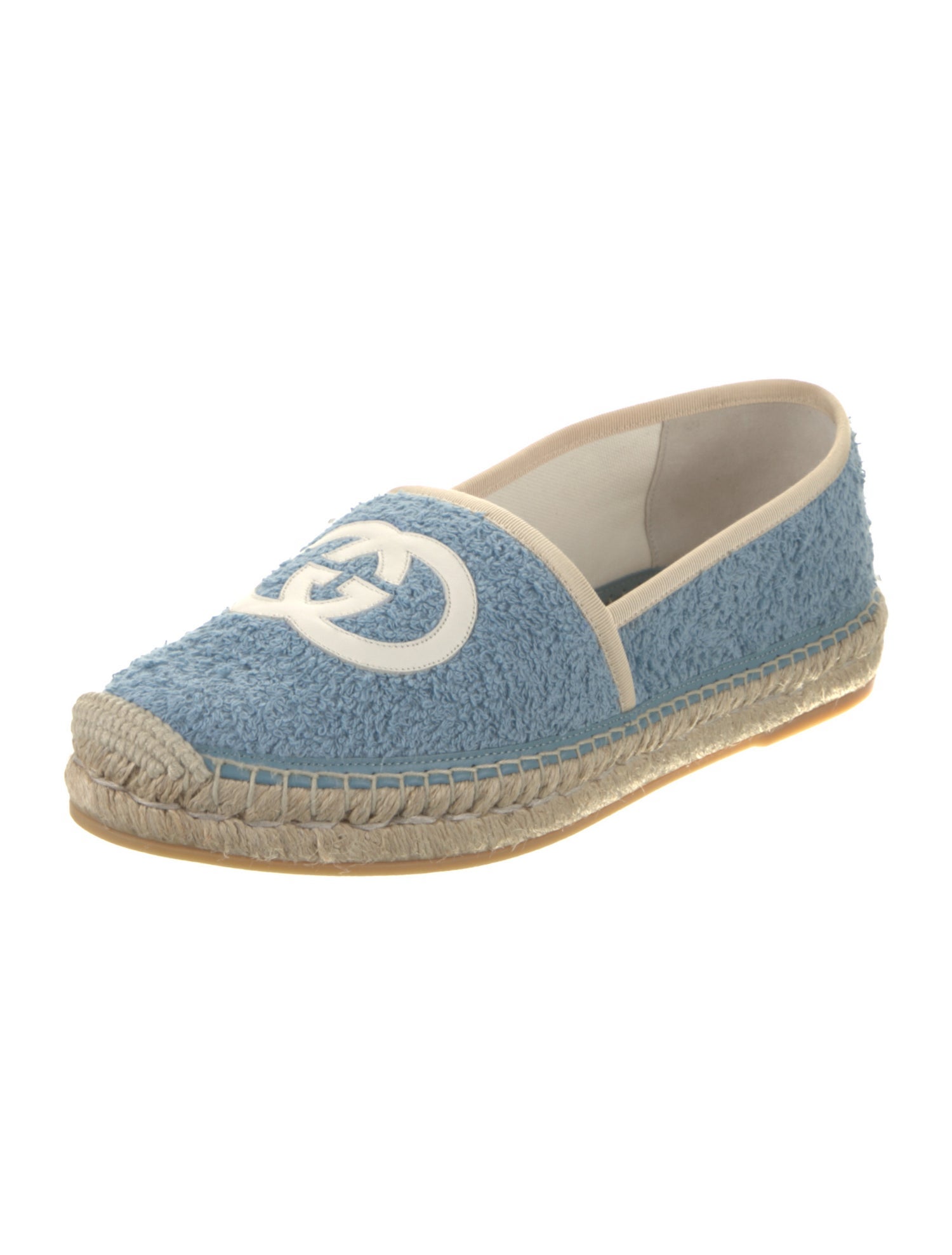 Gucci Grosgrain Trim Espadrilles - Blue Flats, Shoes - GUC1386048 | The ...