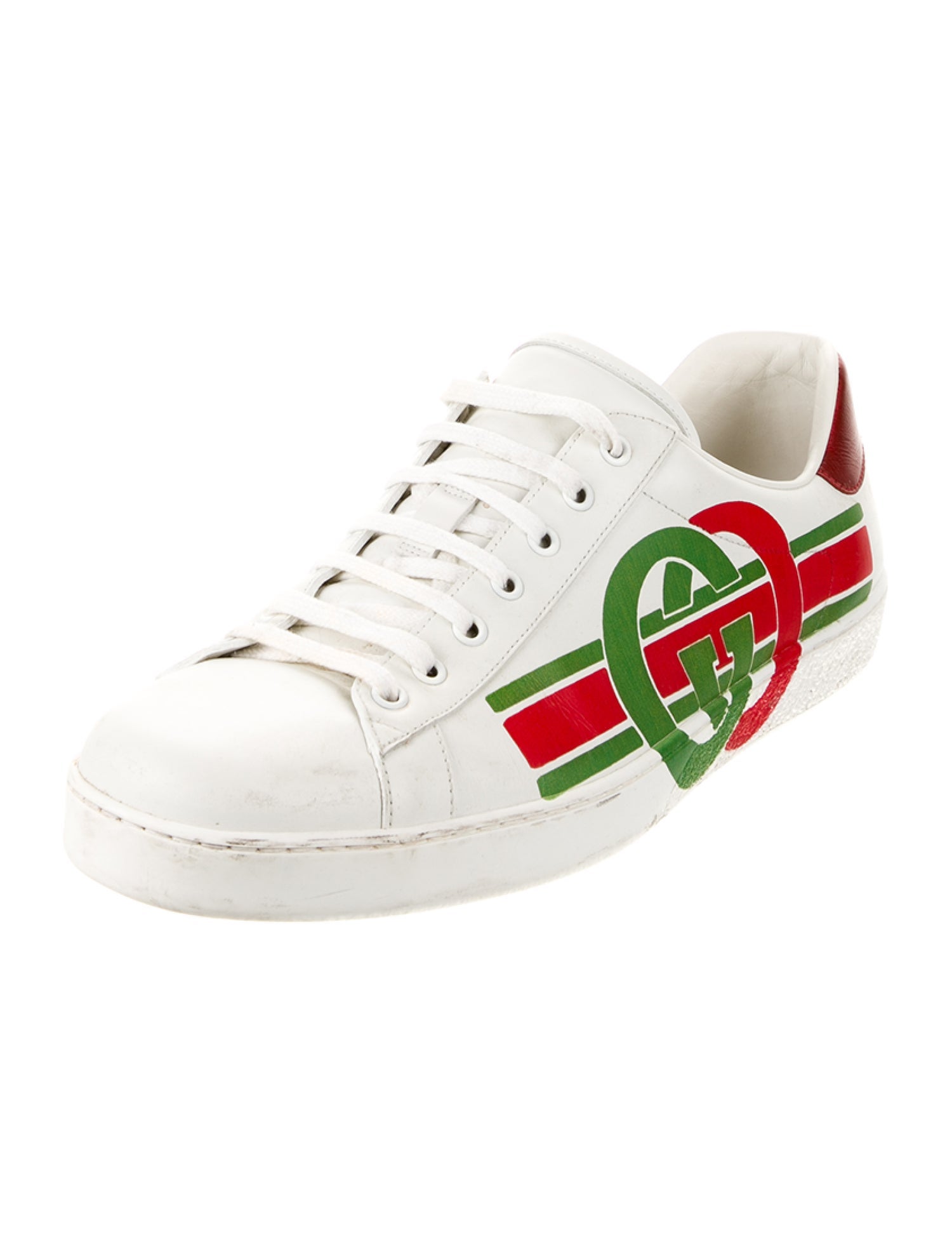Gucci Interlocking G Logo Leather Sneakers - White Sneakers, Shoes ...