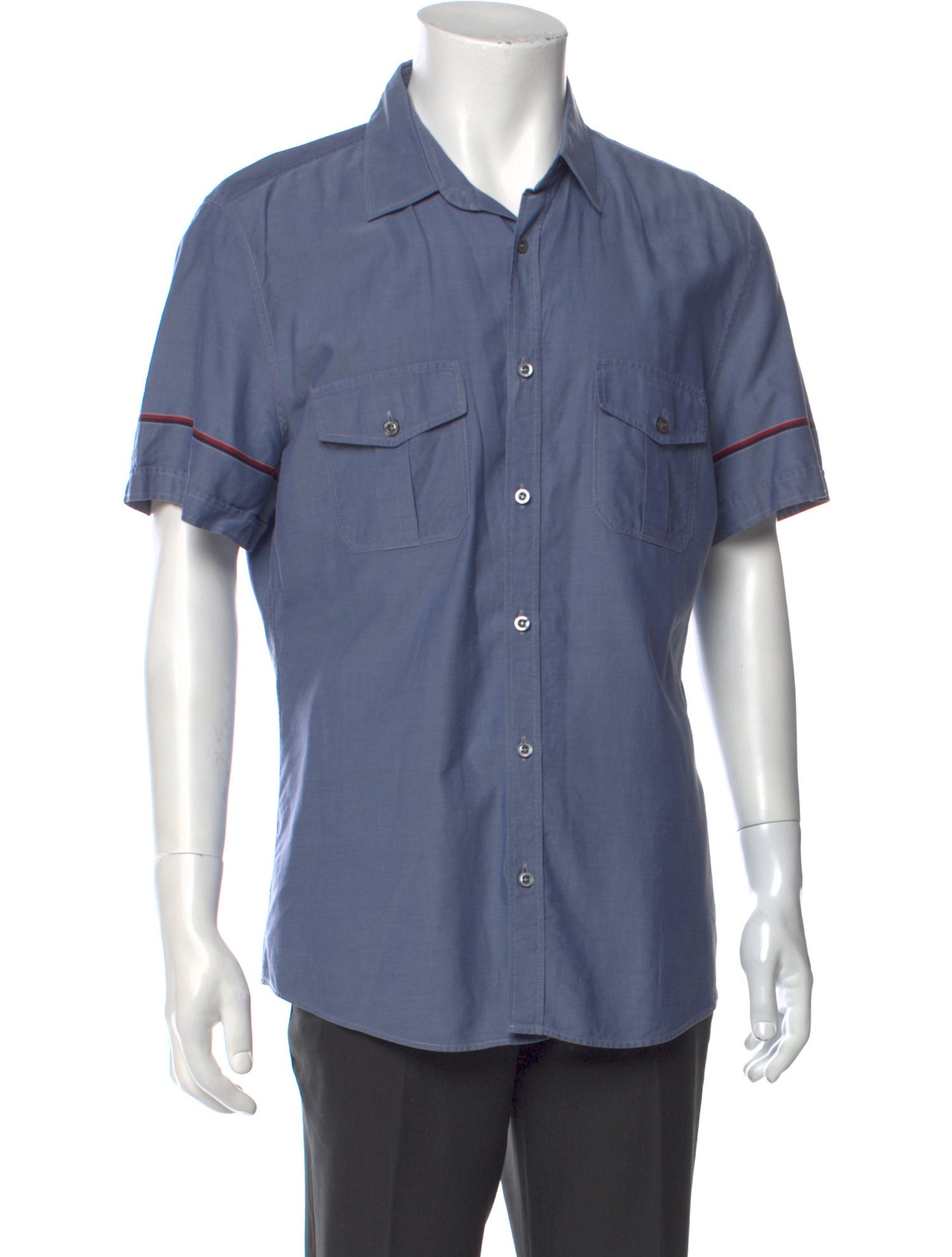 Gucci Short Sleeve Shirt Blue Casual Shirts Clothing Guc1389304 The Realreal