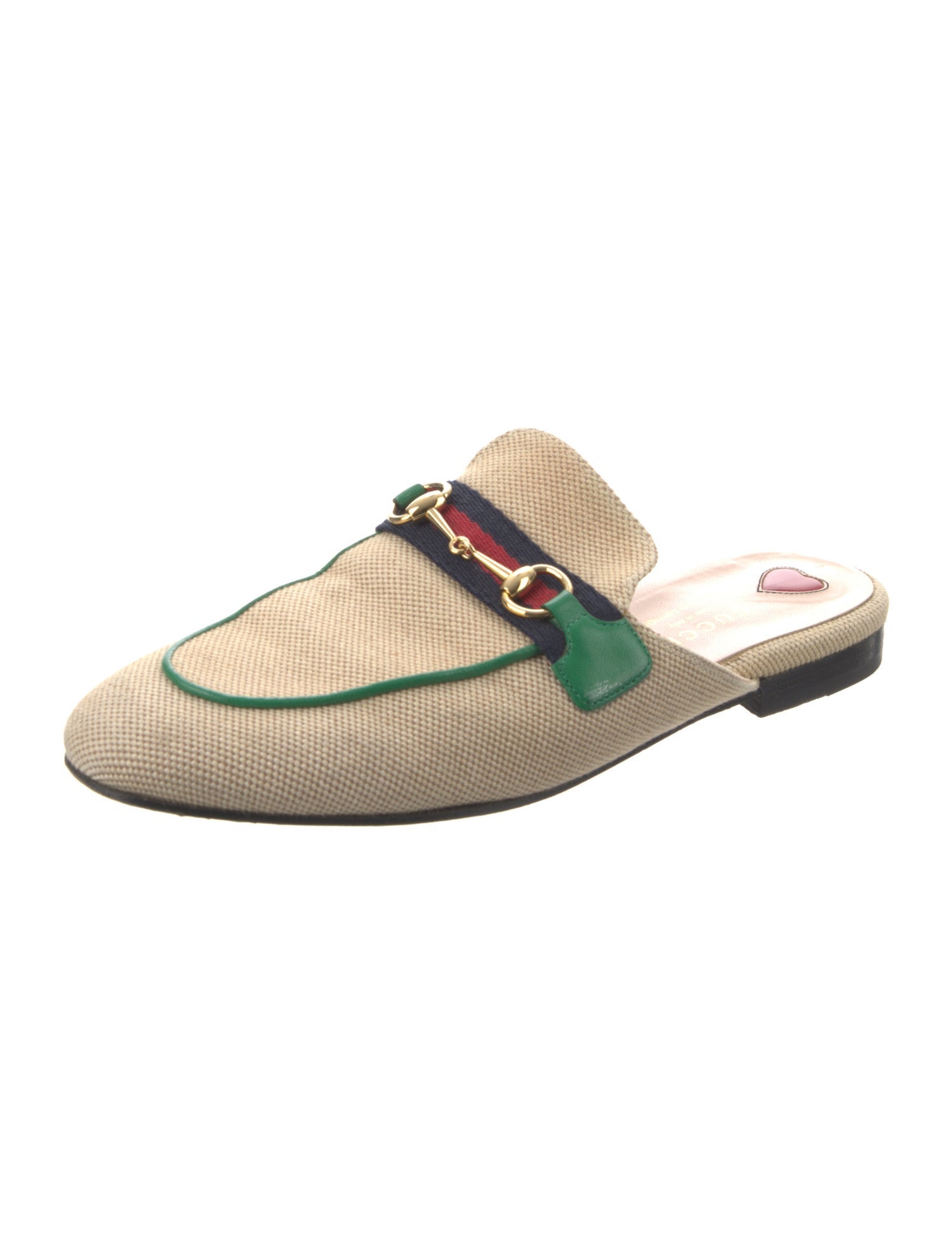 Gucci Canvas Grosgrain Trim Mules - Neutrals Flats, Shoes - GUC1391546 ...