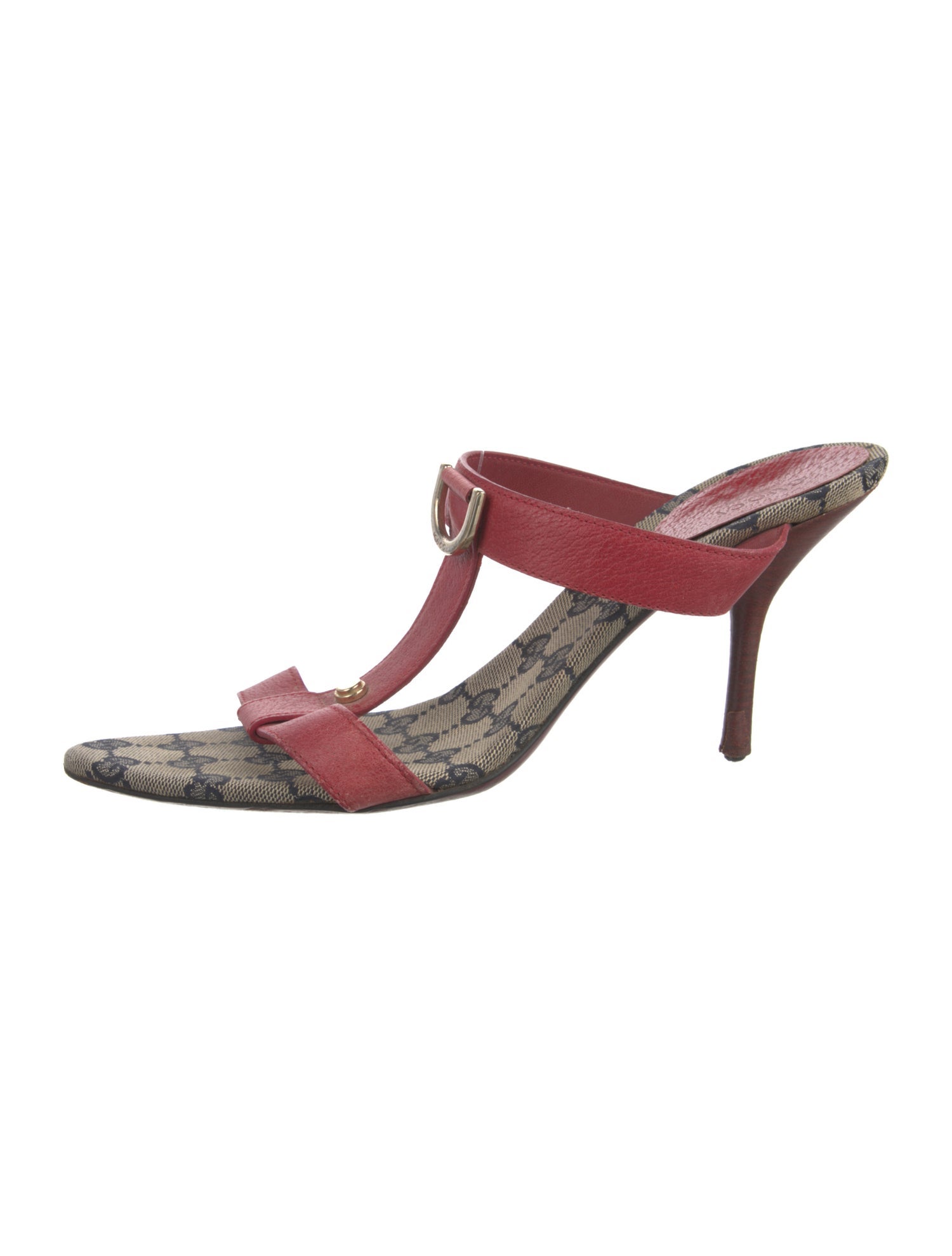 Gucci Leather Printed Sandals - Red Sandals, Shoes - GUC1392557 | The ...