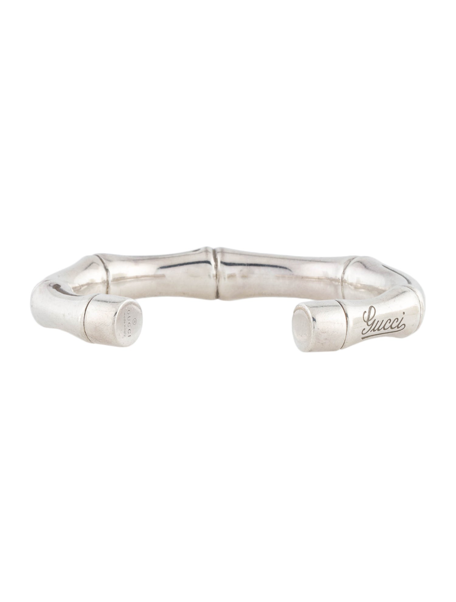 Gucci Bamboo Cuff Bracelet - Sterling Silver Cuff, Bracelets - GUC1392956 | The RealReal