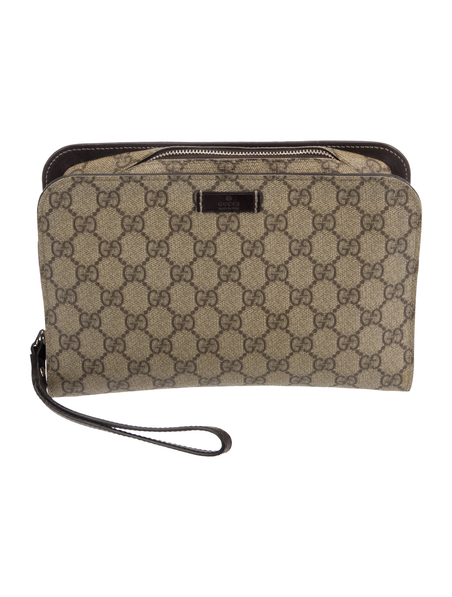 Gucci GG Supreme Pouch - Neutrals Portfolios & Pouches, Bags ...