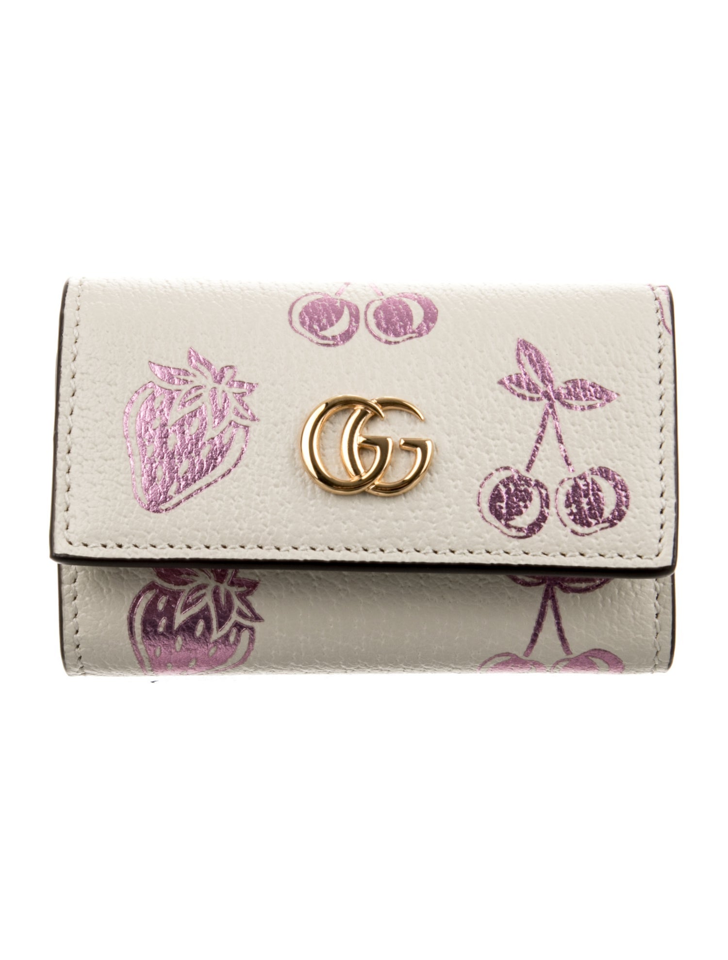 Gucci Leather Printed Compact Wallet w/ Tags - Neutrals Wallets ...
