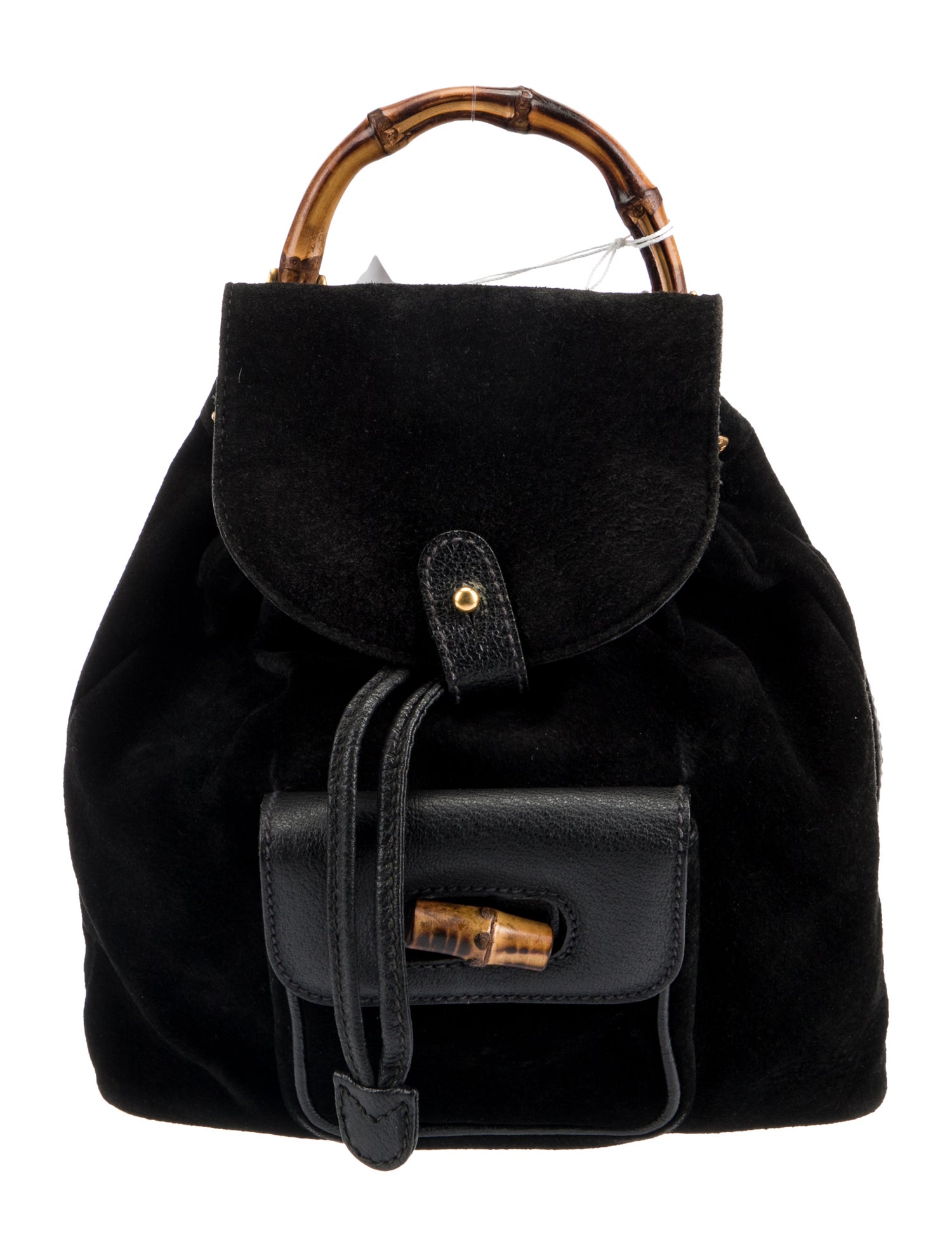 Gucci Mini Suede Bamboo Backpack - Brown Backpacks, Handbags ...
