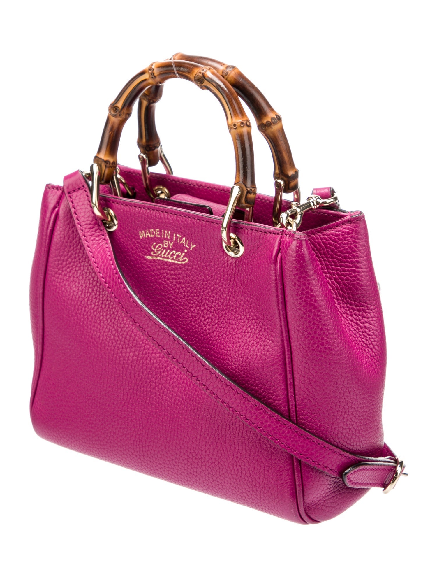 Gucci Mini Bamboo Shopper Tote - Pink Handle Bags, Handbags ...