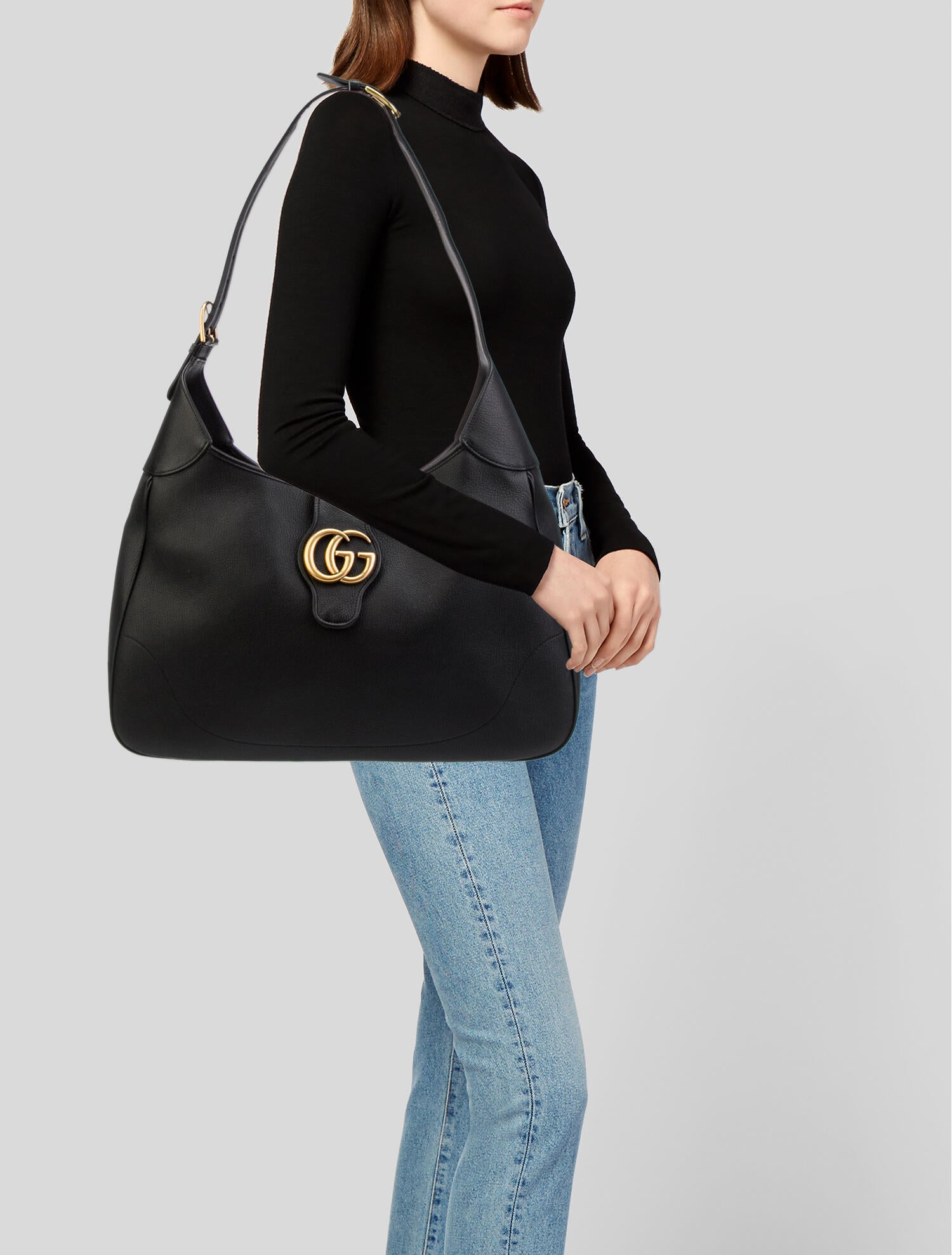 Gucci Large Aphrodite Shoulder Bag - Black Shoulder Bags, Handbags ...