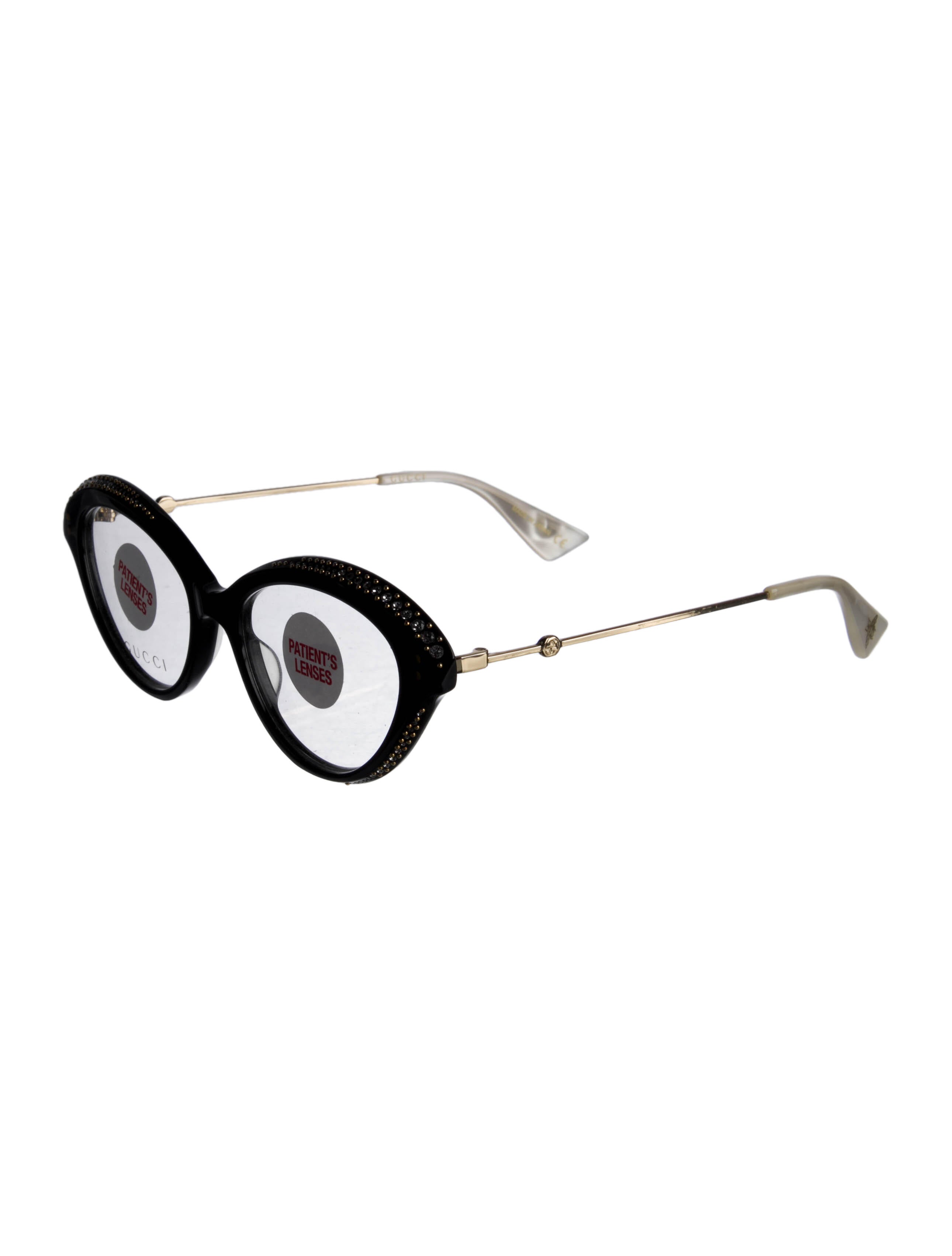 Gucci Interlocking G Logo Cat-Eye Eyeglasses - Black Eyeglasses ...
