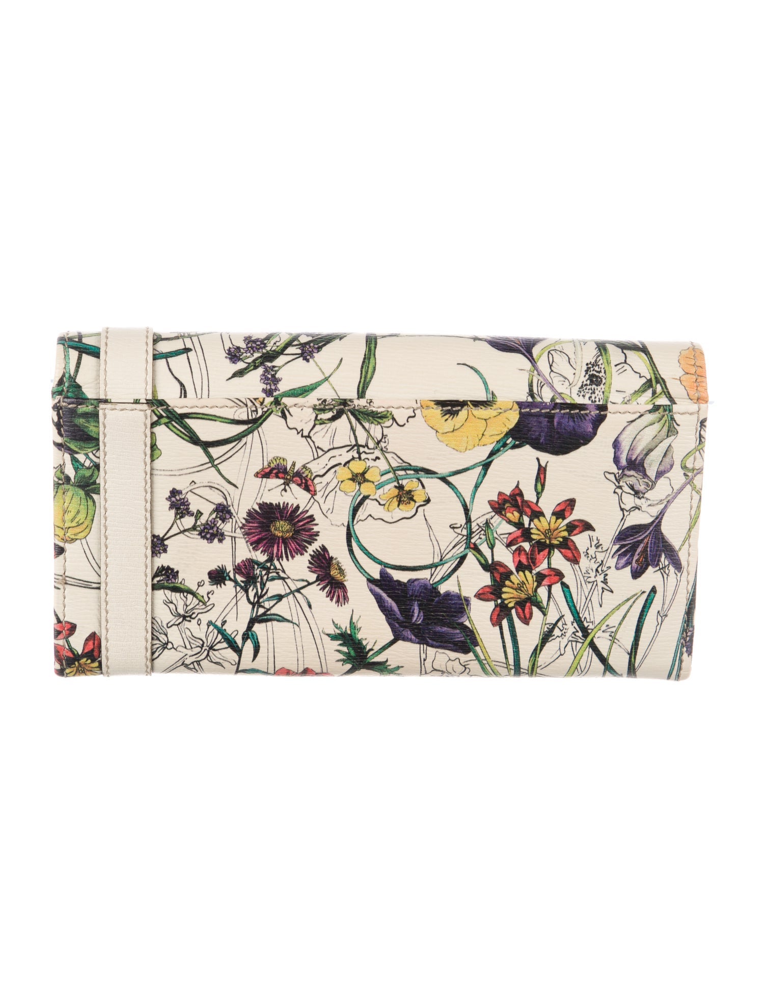 Gucci Flora Print Leather Wallet - Neutrals Wallets, Accessories ...