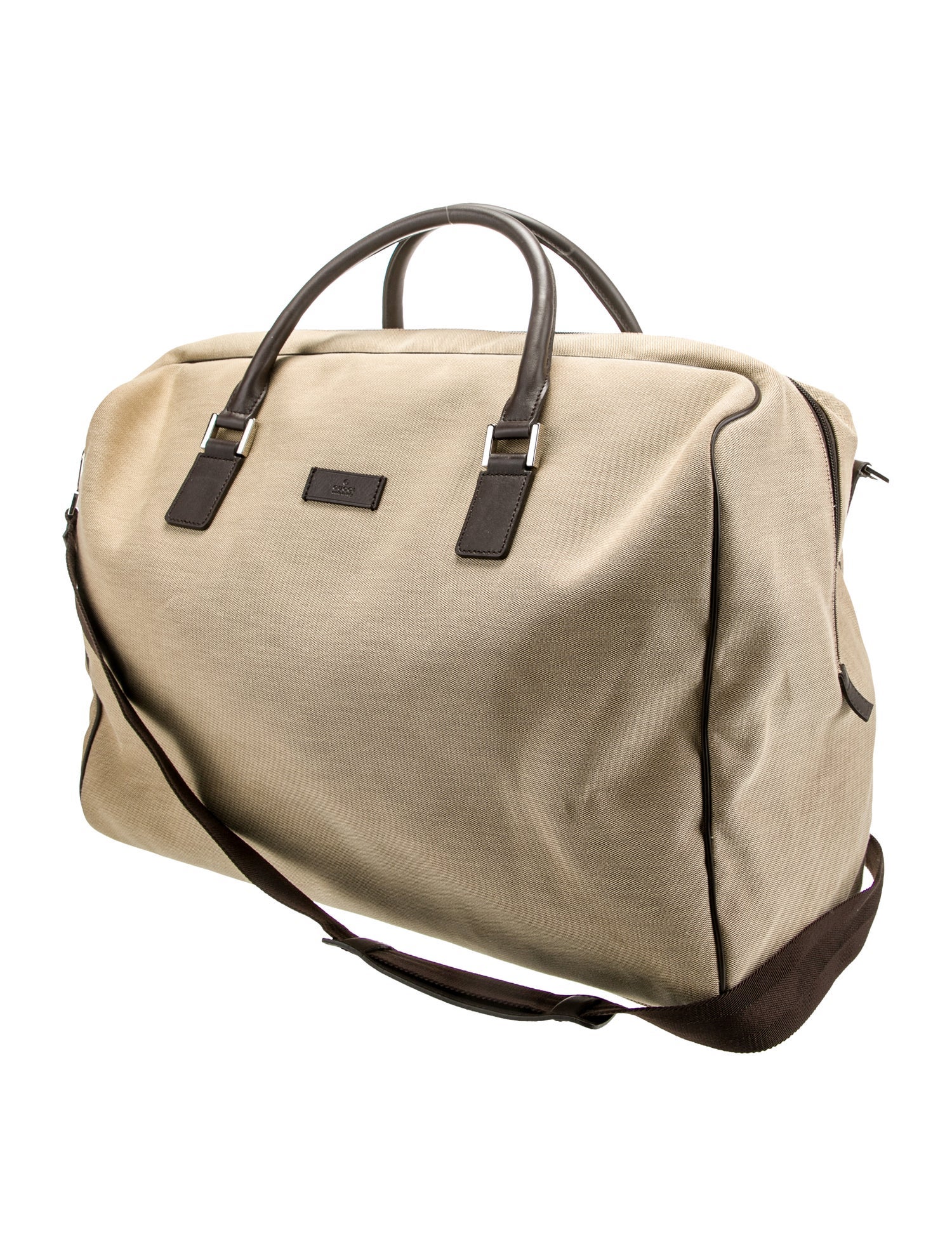 Burberry Saffiano Leather Trimmed Canvas Travel Bag - Black Luggage and ...