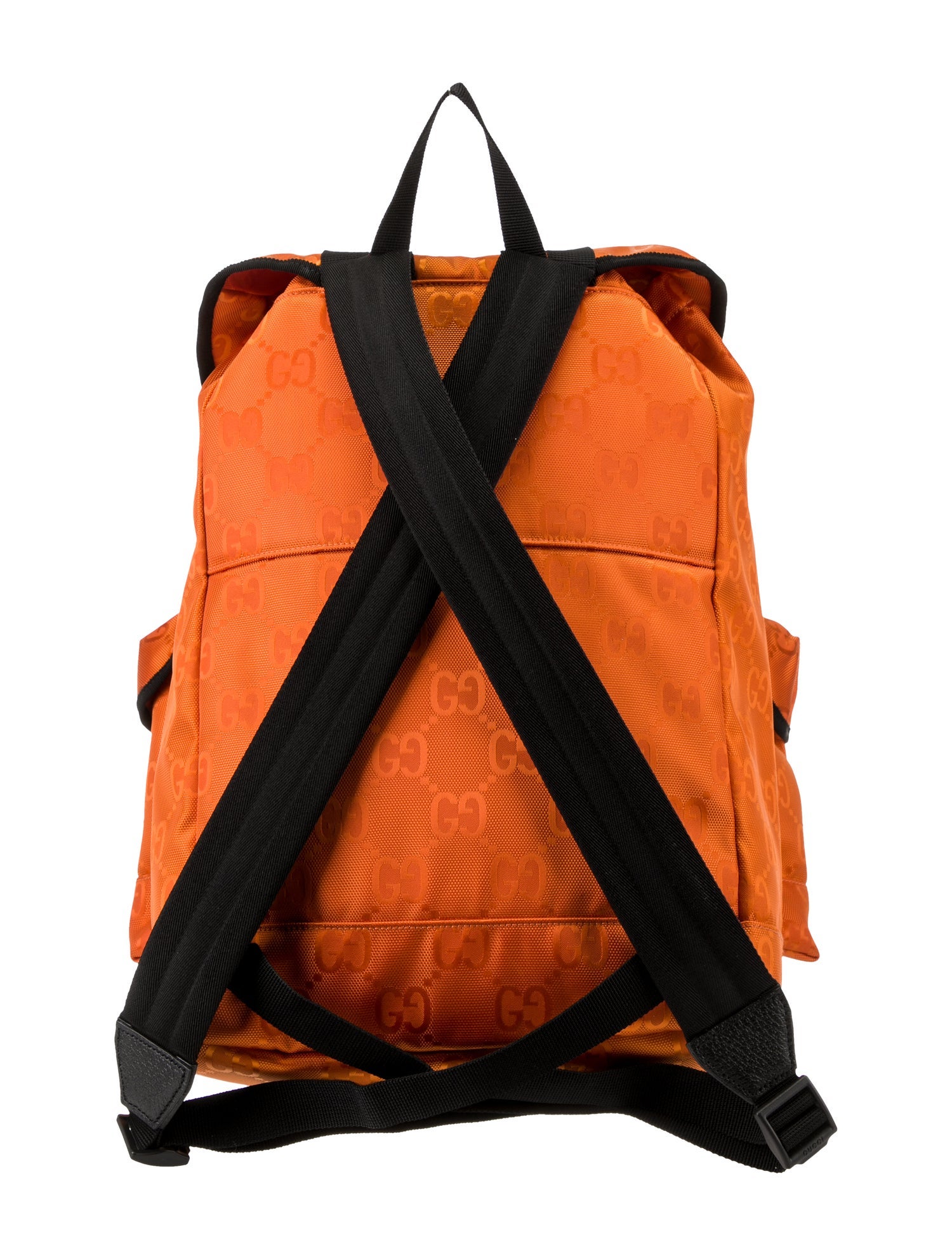 Gucci GG Nylon Of the Grid Backpack - Silver Backpacks, Bags ...