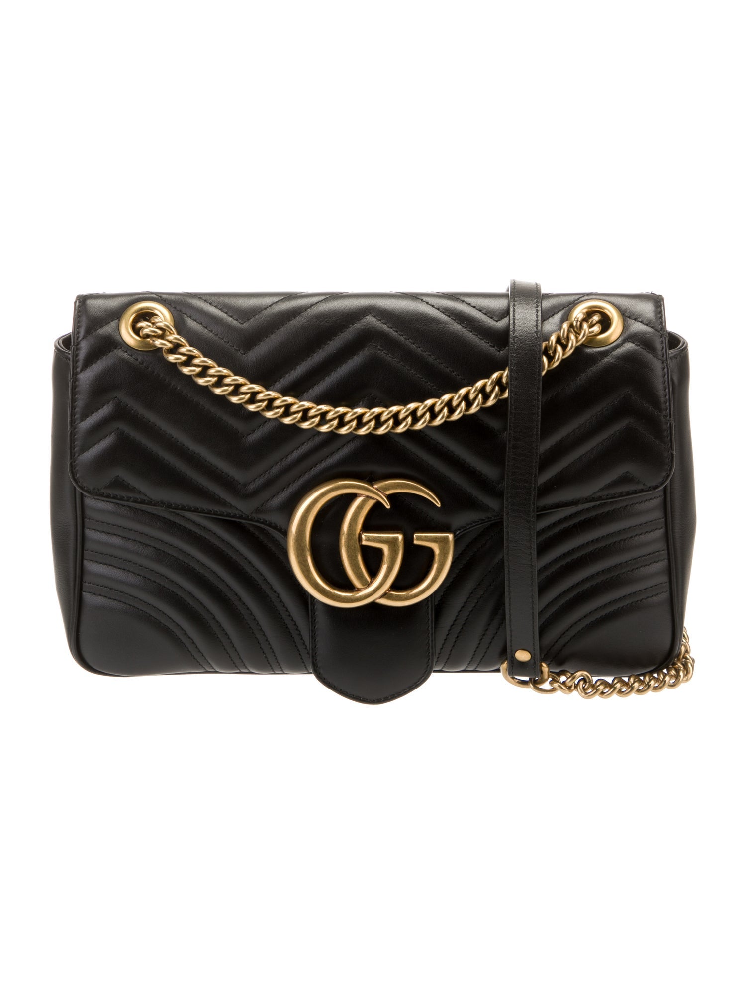 Gucci Medium Marmont Matelasse Shoulder Bag - Black Shoulder Bags ...