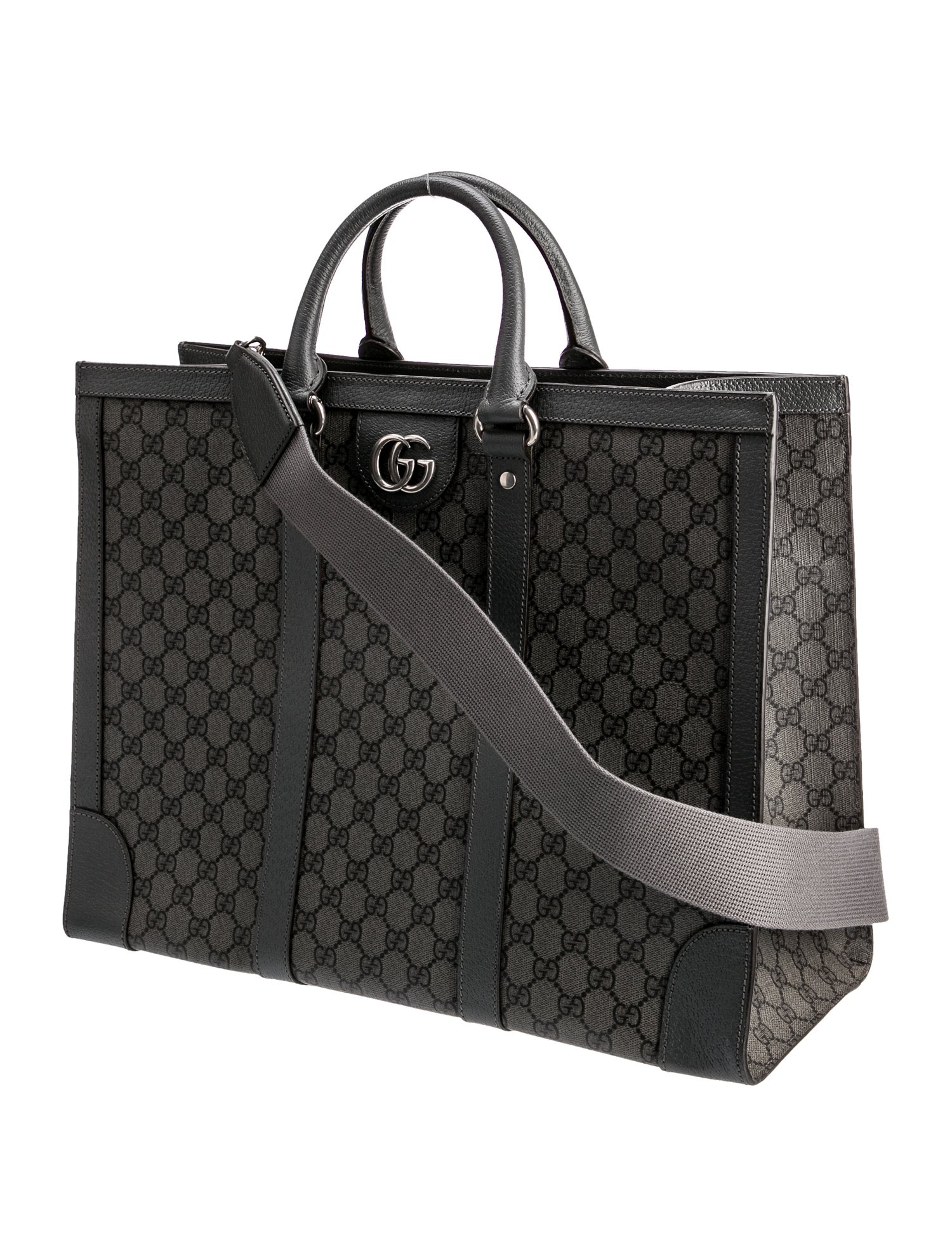 Gucci Large GG Supreme Ophidia Satchel - Black Satchels, Bags ...