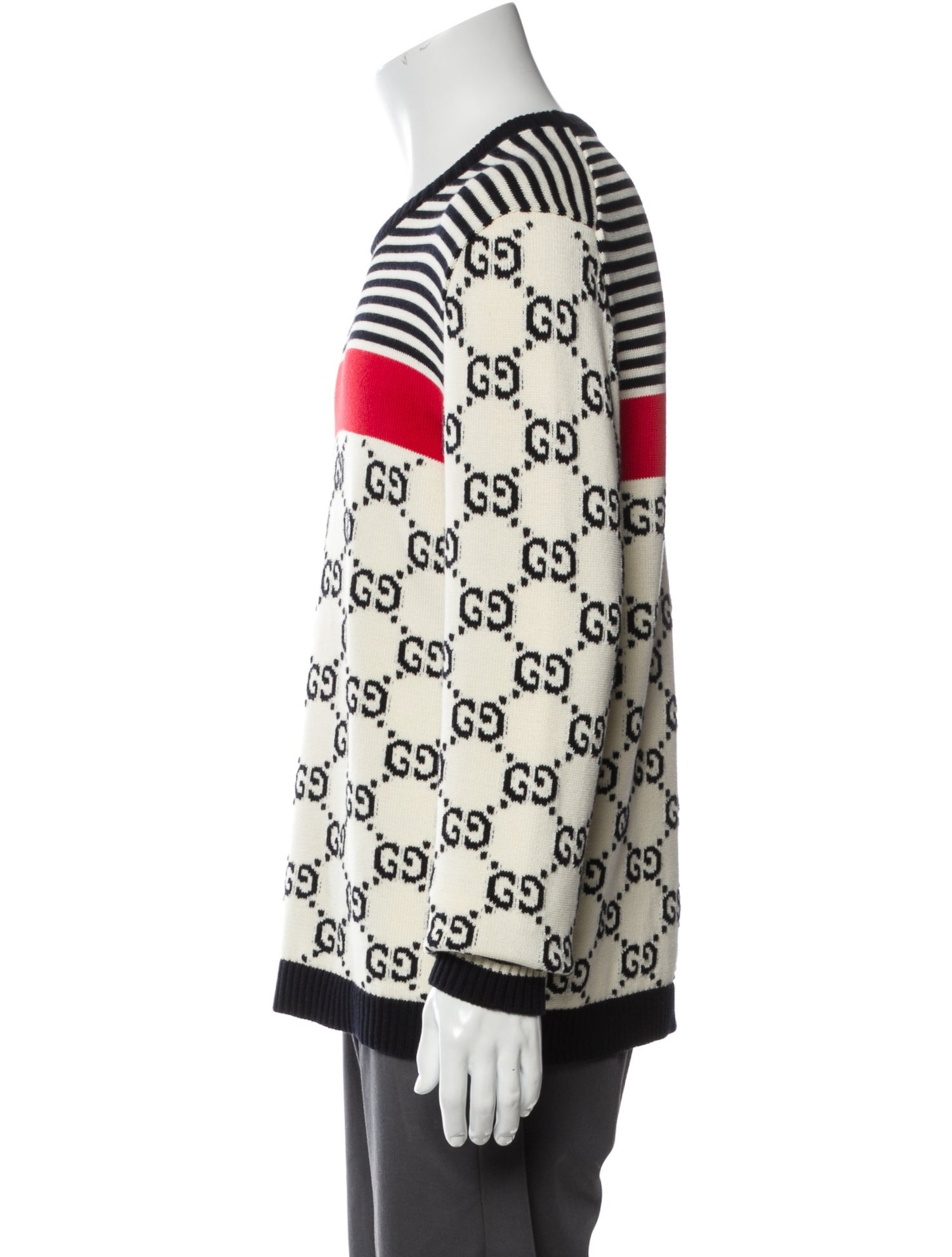 Gucci GG Logo Crew Neck Pullover - Neutrals Sweaters, Clothing ...